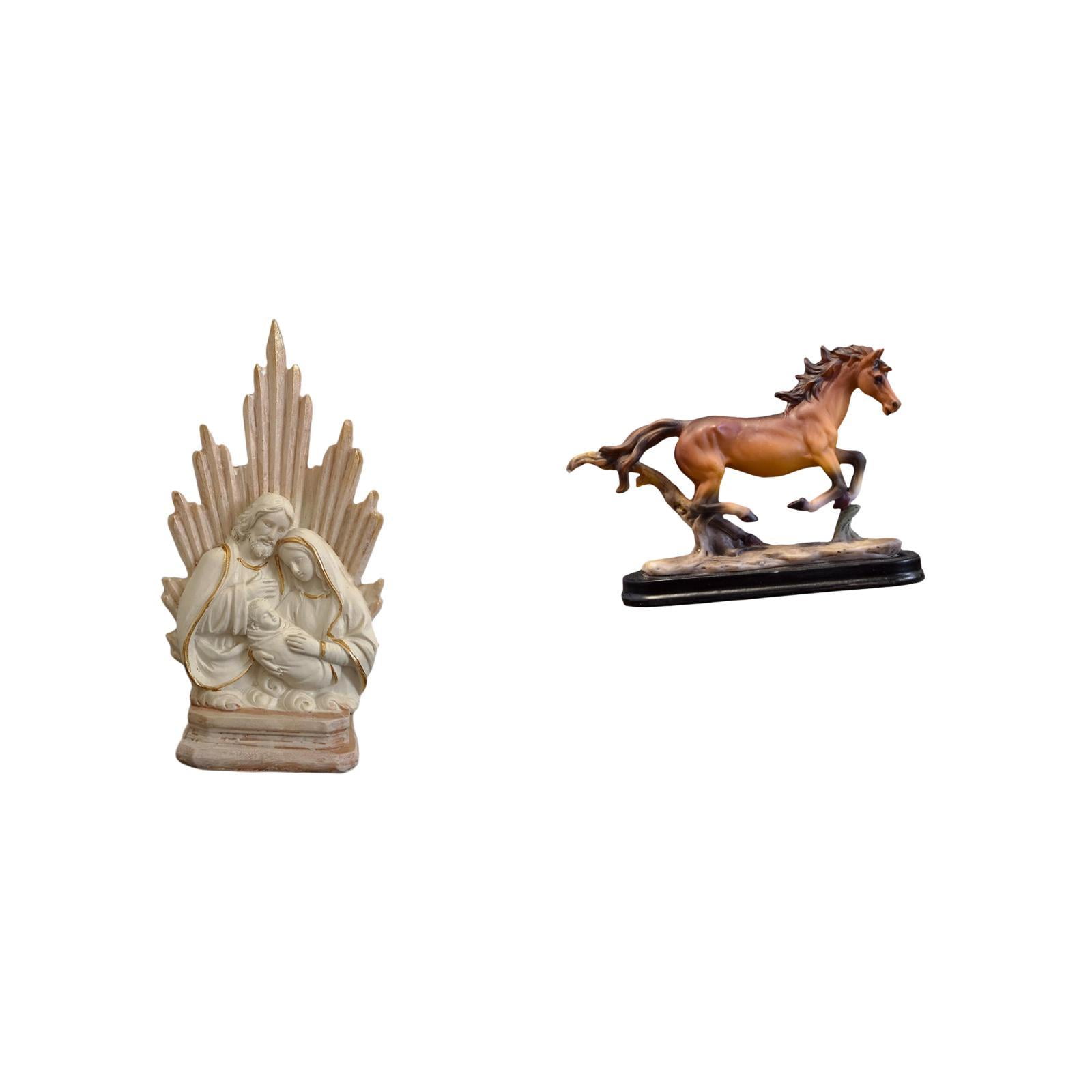 MERIGLARE Classic Catholic Resin Horse Statue Figurine Artwork ...