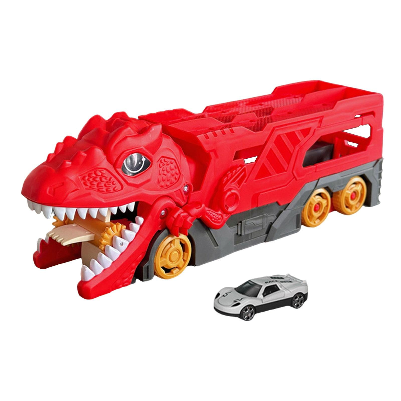 MERIGLARE Dinosaur Transport Truck Carrier Children Dinosaur Eating Car ...