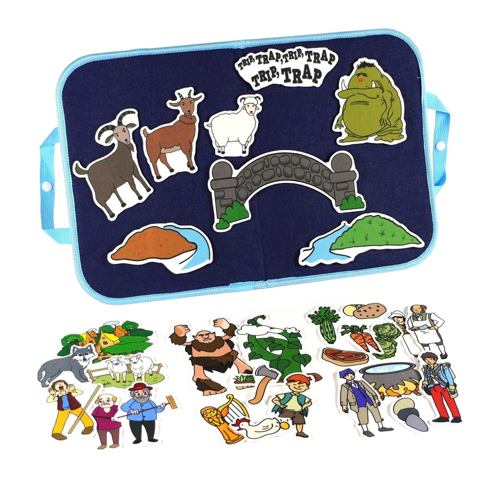 MERIGLARE Felt Story Board Folding and Portable Kindergarten Fine Motor ...