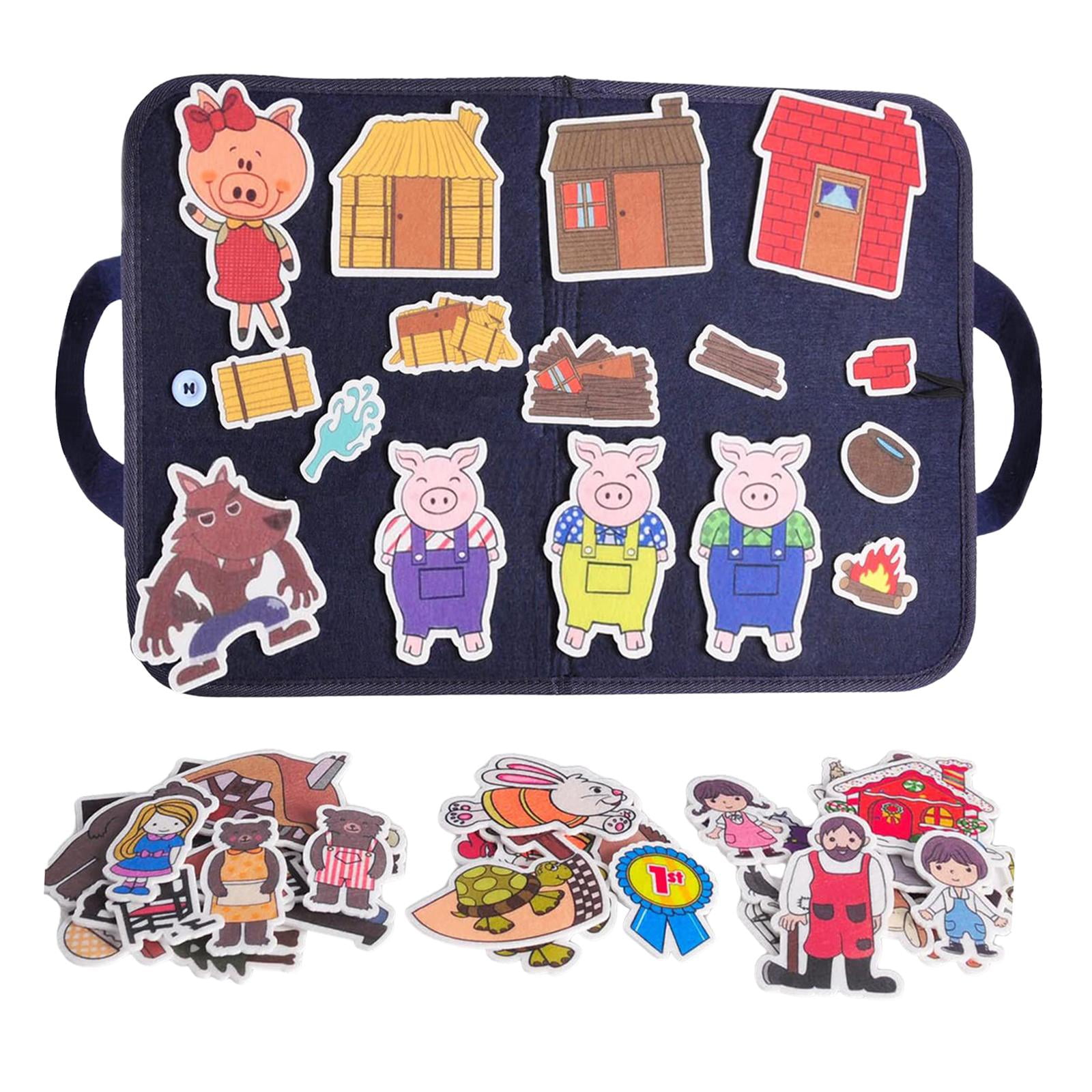 MERIGLARE Felt Story Board Travel Toys Educational Fine Motor Skill ...