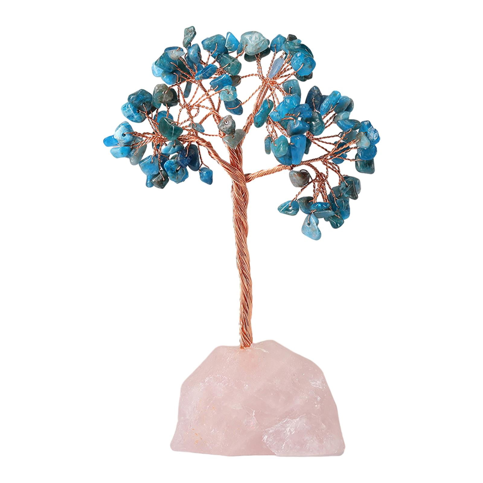 MERIGLARE Fortune Trees Statue Bonsai Money Tree Office Mini Bookshelf ...