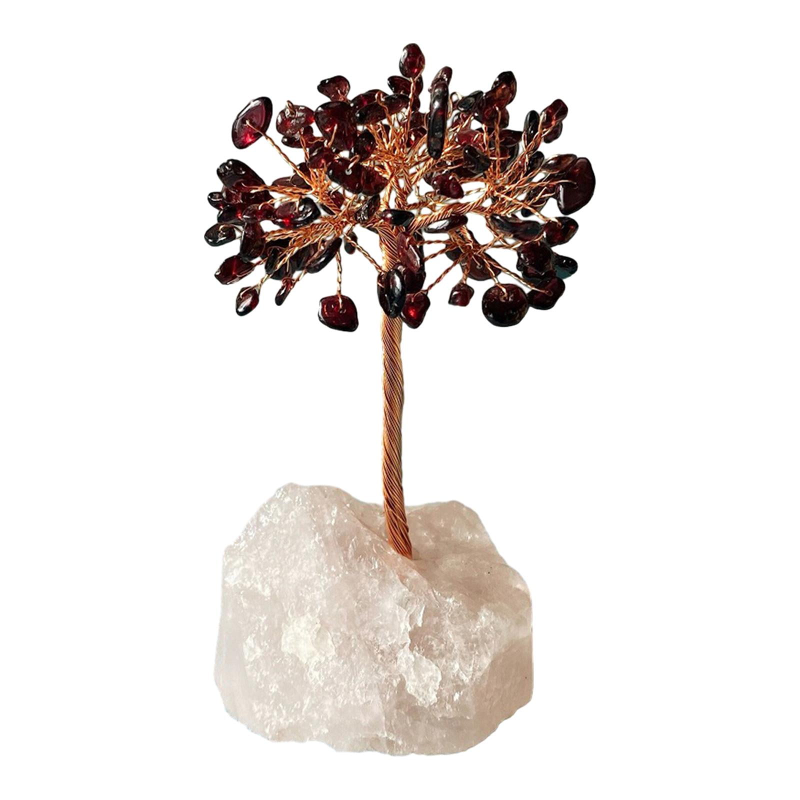 MERIGLARE Fortune Trees Statue Bonsai Money Tree Office Mini Bookshelf ...