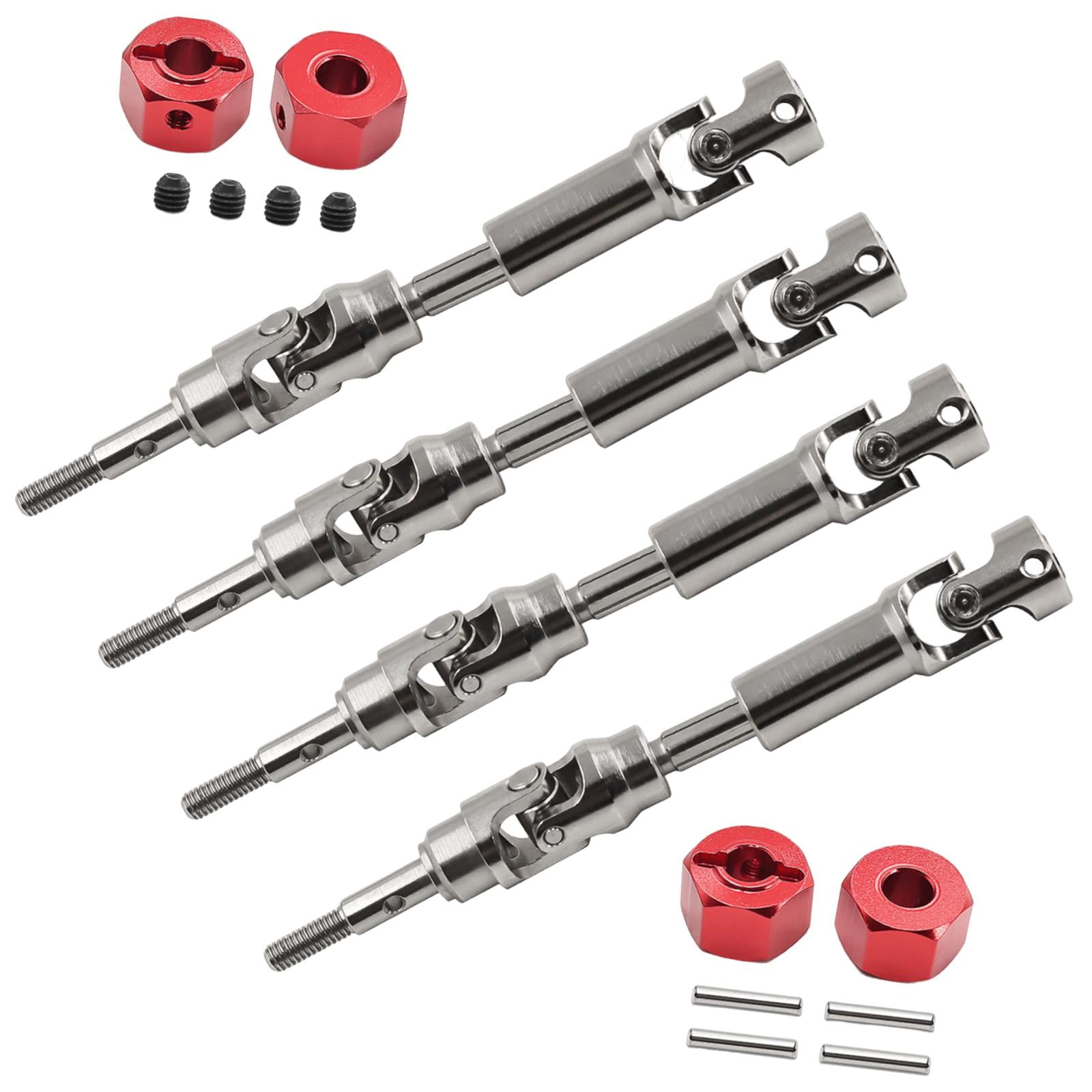 MERIGLARE Front & Rear Universal Drive Shaft RC Metal CVD Driveshaft Assembly Sturdy ...