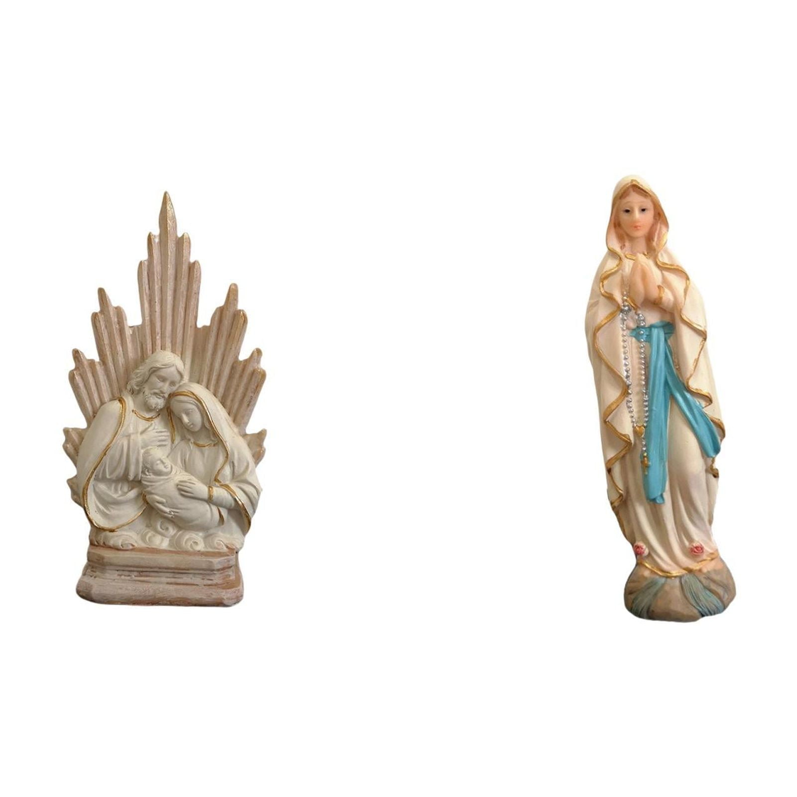 MERIGLARE Holy Family Virgin Mary Statue Blessed Jesus Luther Sculpture ...