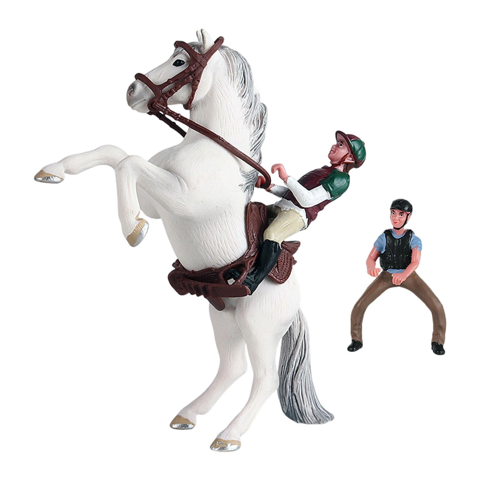 MERIGLARE Horse Action Figure Horse Model with Saddle PVC Playset ...