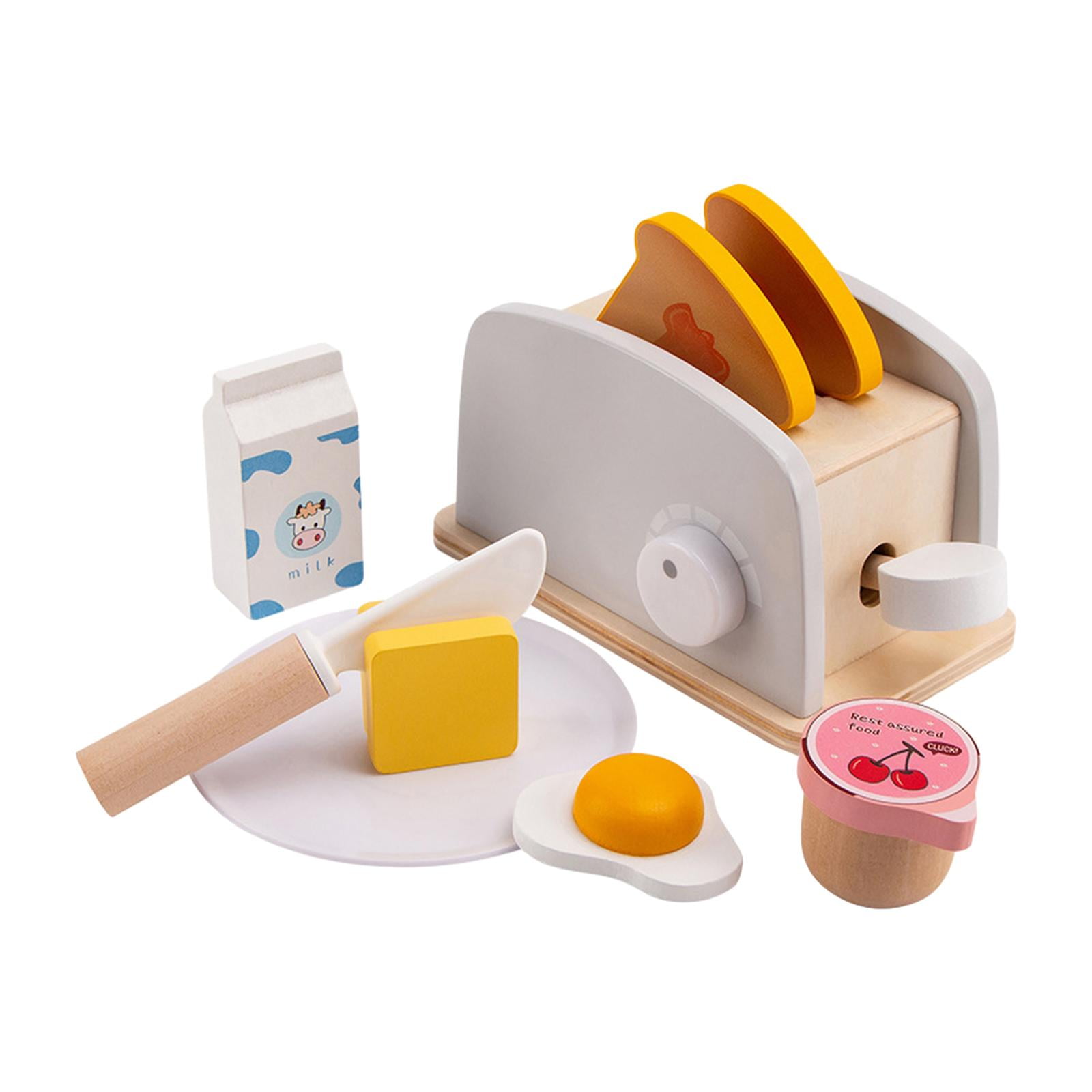 MERIGLARE Playset Bread Machine Toys Fun Tableware with Kitchen ...