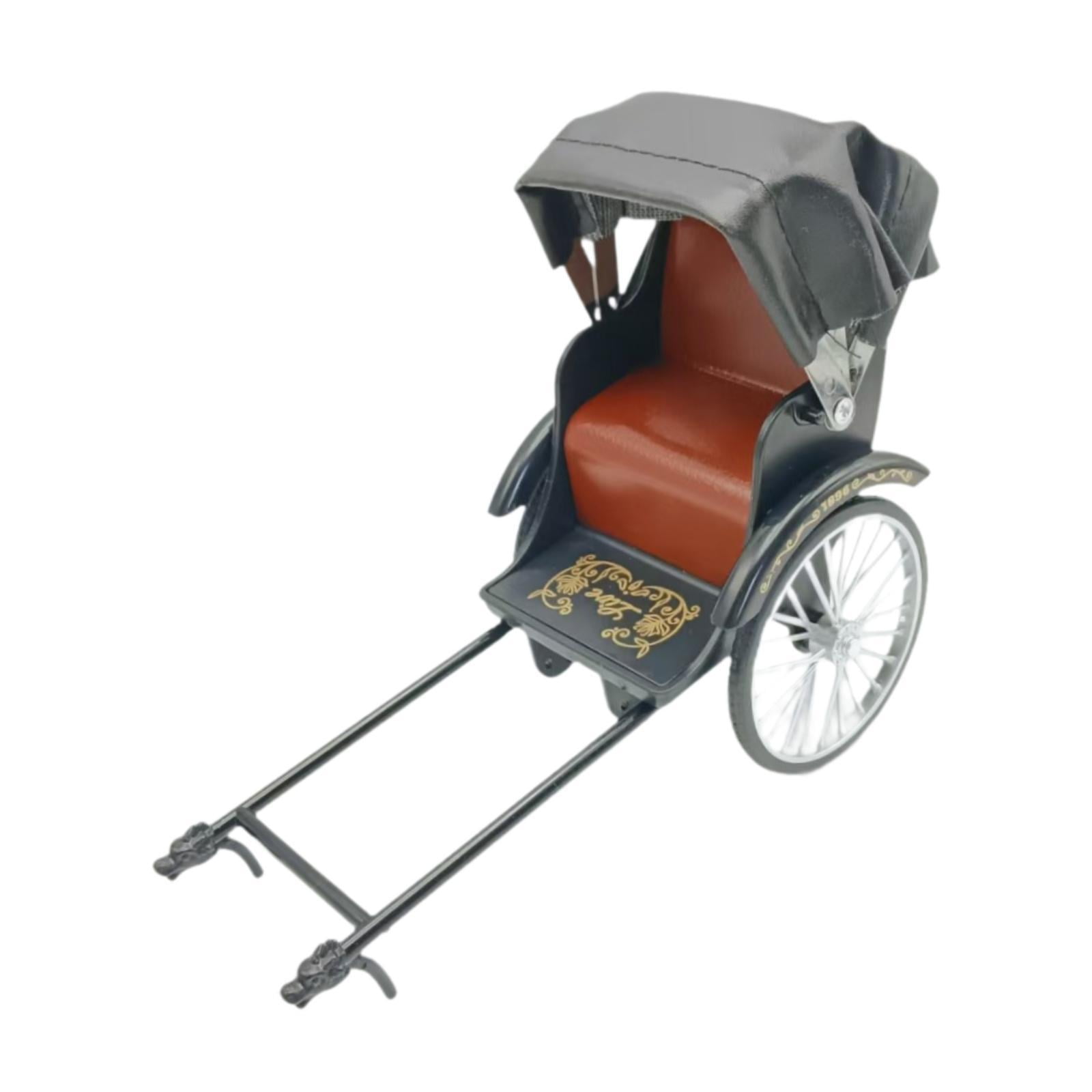 MERIGLARE Retro Rickshaw Alloy Car Model Pull Souvenir Gift Crafts ...