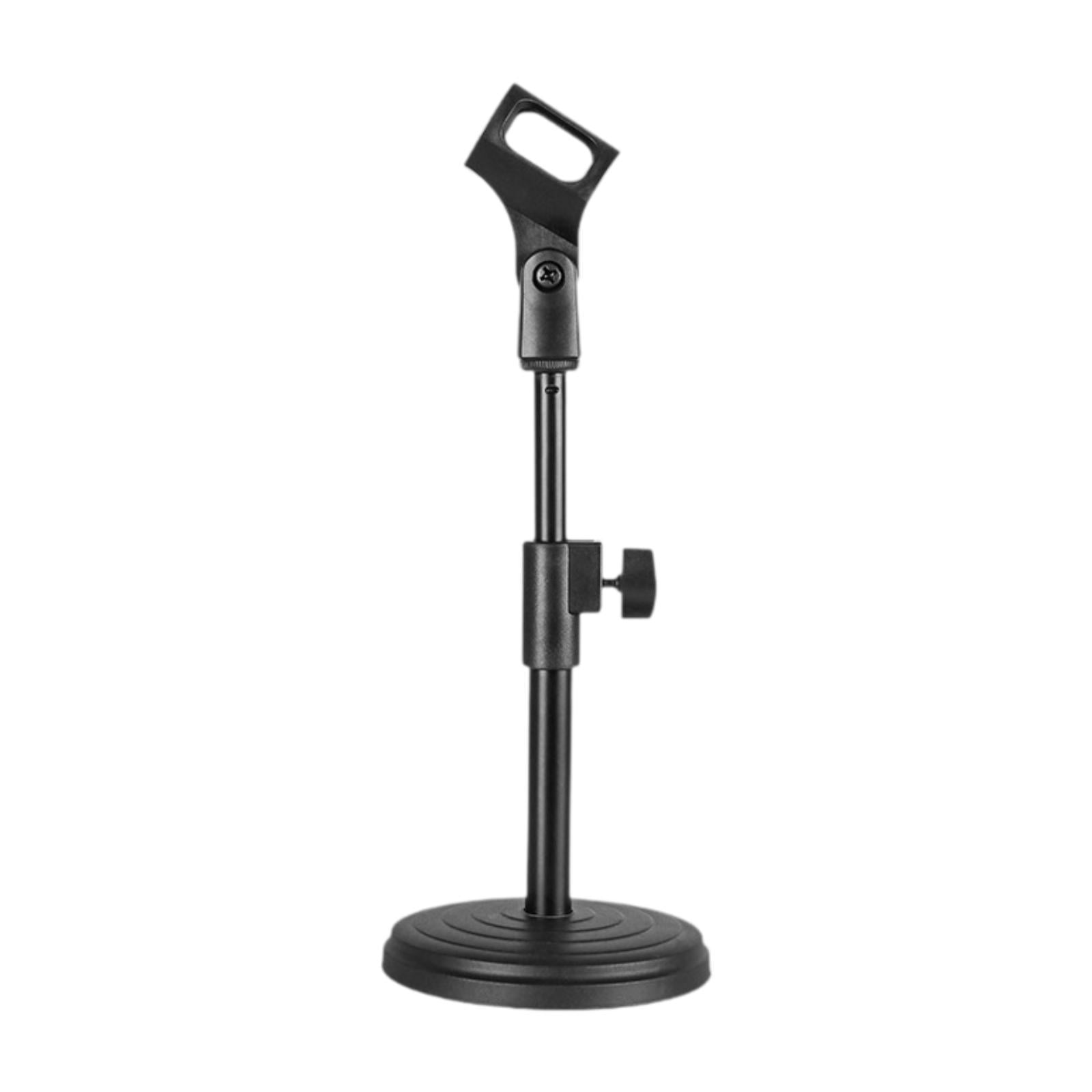 MERIGLARE Table Microphone Stand Round Base Sturdy Mic Holder for ...