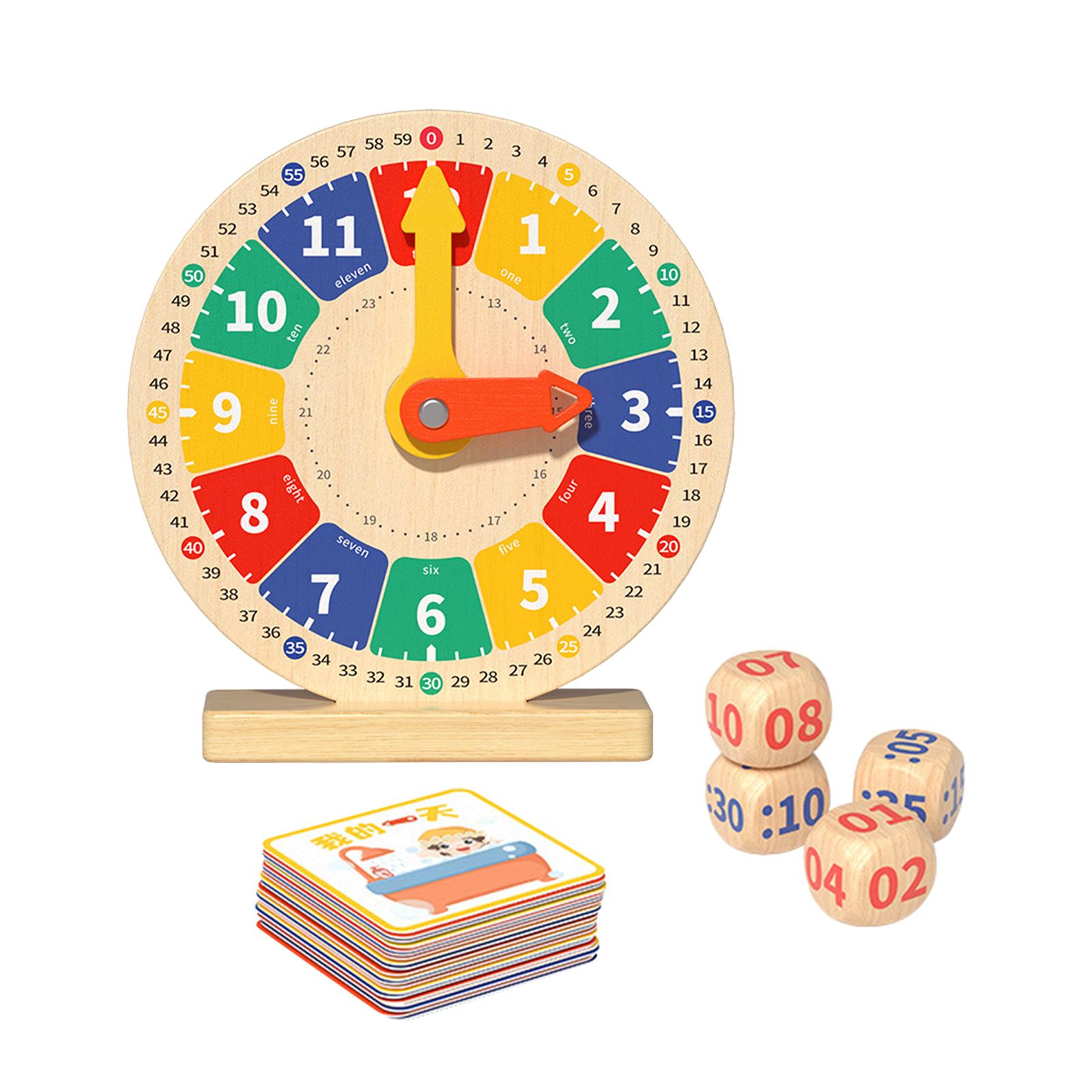 MERIGLARE Wooden Clock Kids Toy Teaching Clocks for Kids for Clocks ...