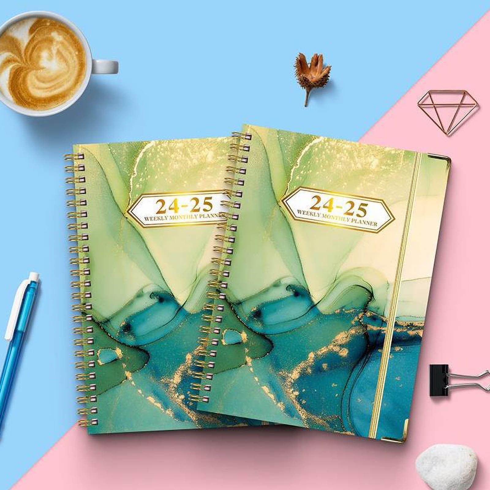 MERILER 2024-2025 A5 Daily Planner with Separate Sections, Spiral Bound ...