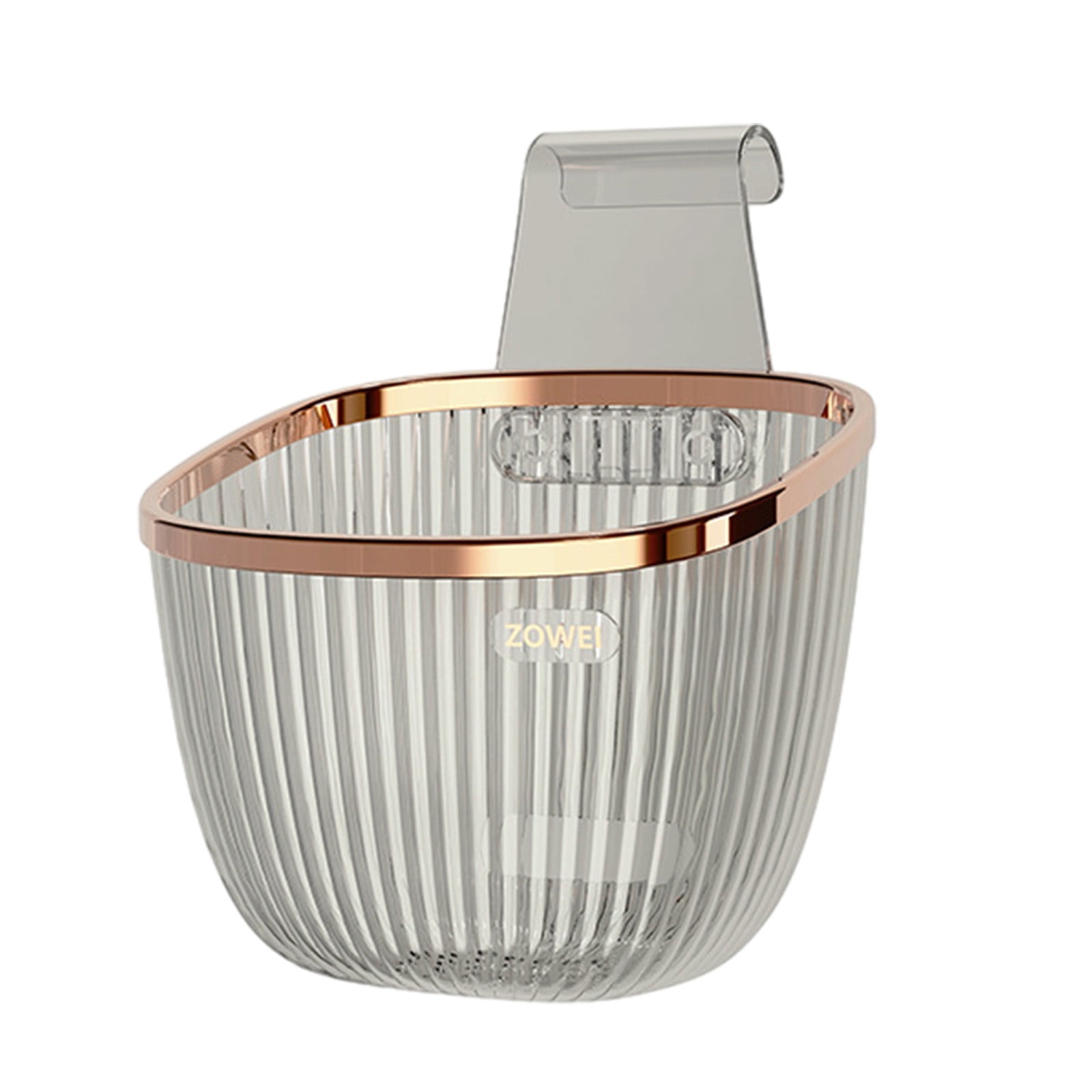 MERILER Clear Plastic Hanging Basket with Hooks - Multipurpose Storage ...