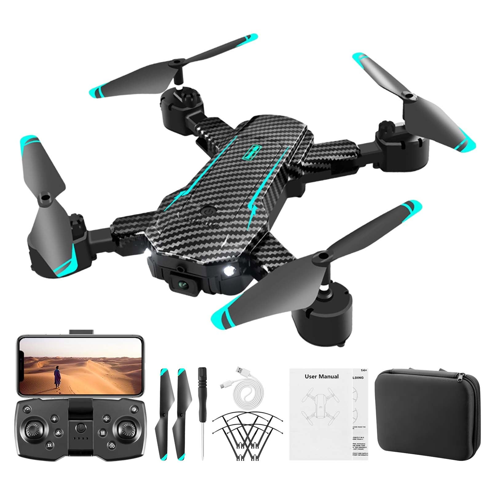 MERILER Drone with 1080P Camera for Adults and Kids - Foldable FPV ...