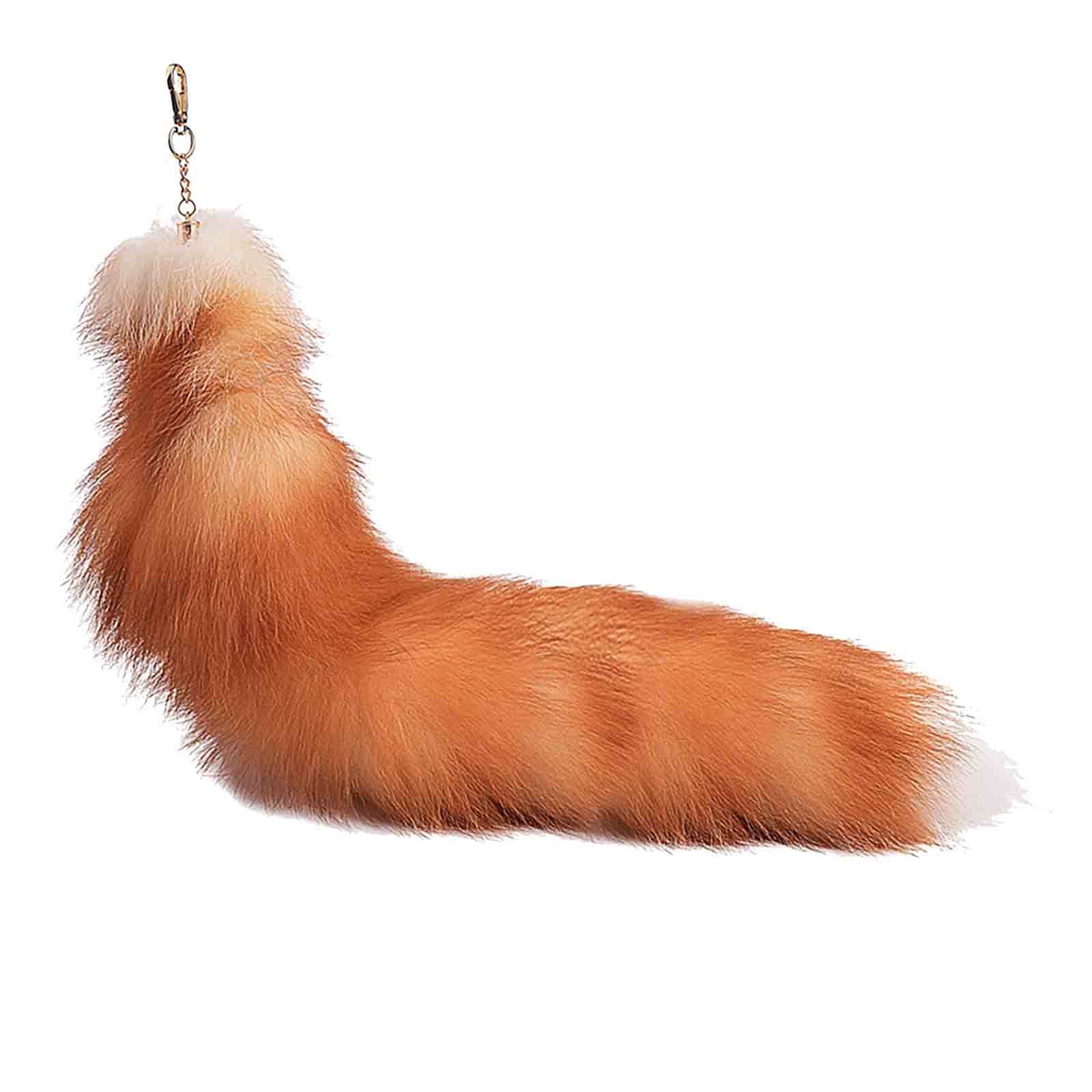 MERILER Faux Fur Tail Keychain - Realistic and Stylish Decoration for ...