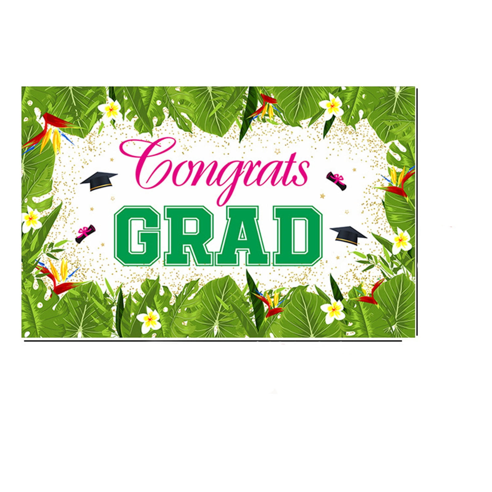 MERILER Green Graduation Banner 2024 - Polyester Photography Backdrop ...