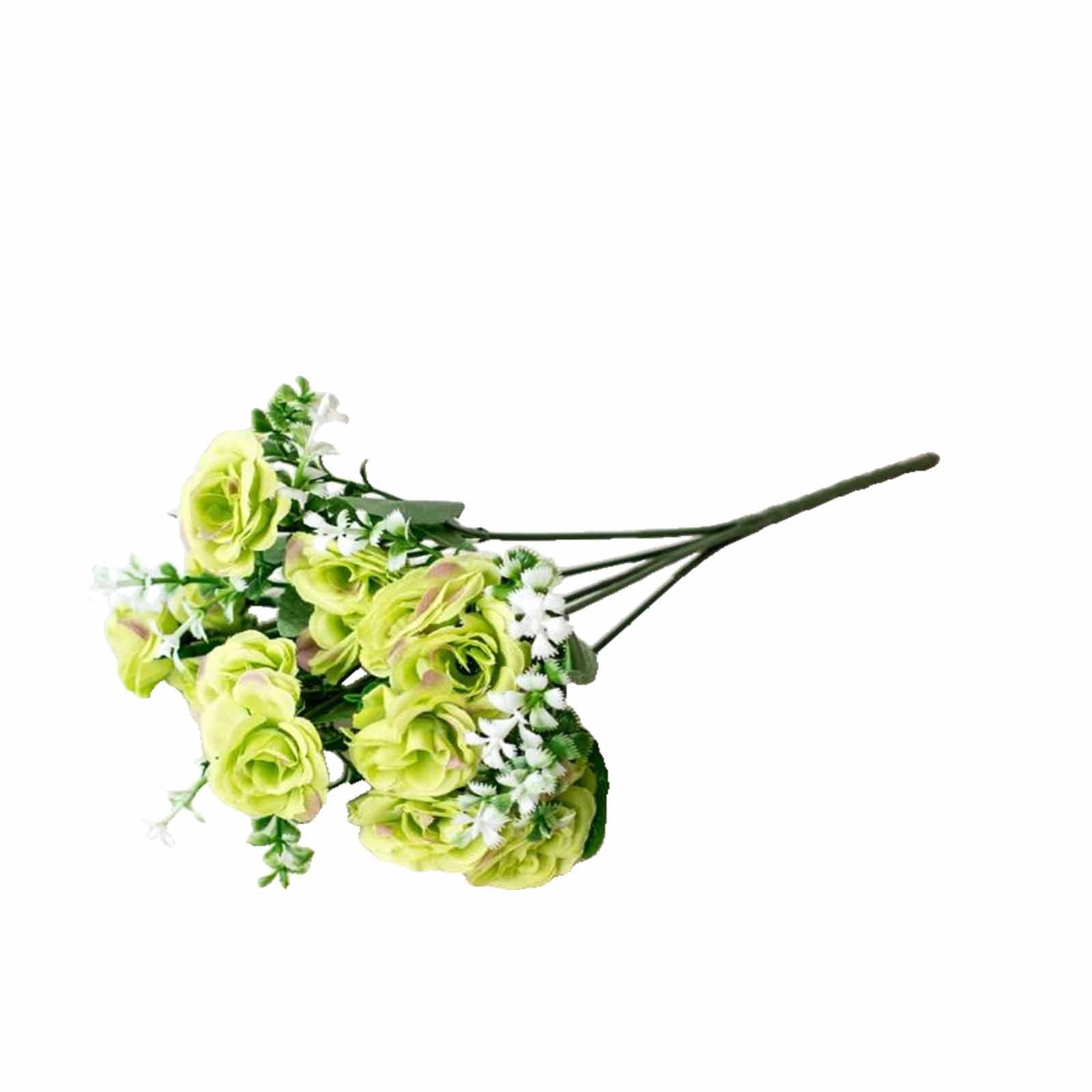 MERILER Highly Authentic Artificial Roses - 15 Mini Plastic Flowers for ...