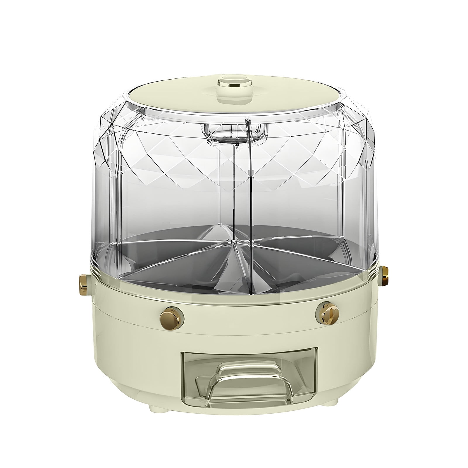 MERILER Insect-Proof and Sealed Rotating Rice Bucket with Compartments ...