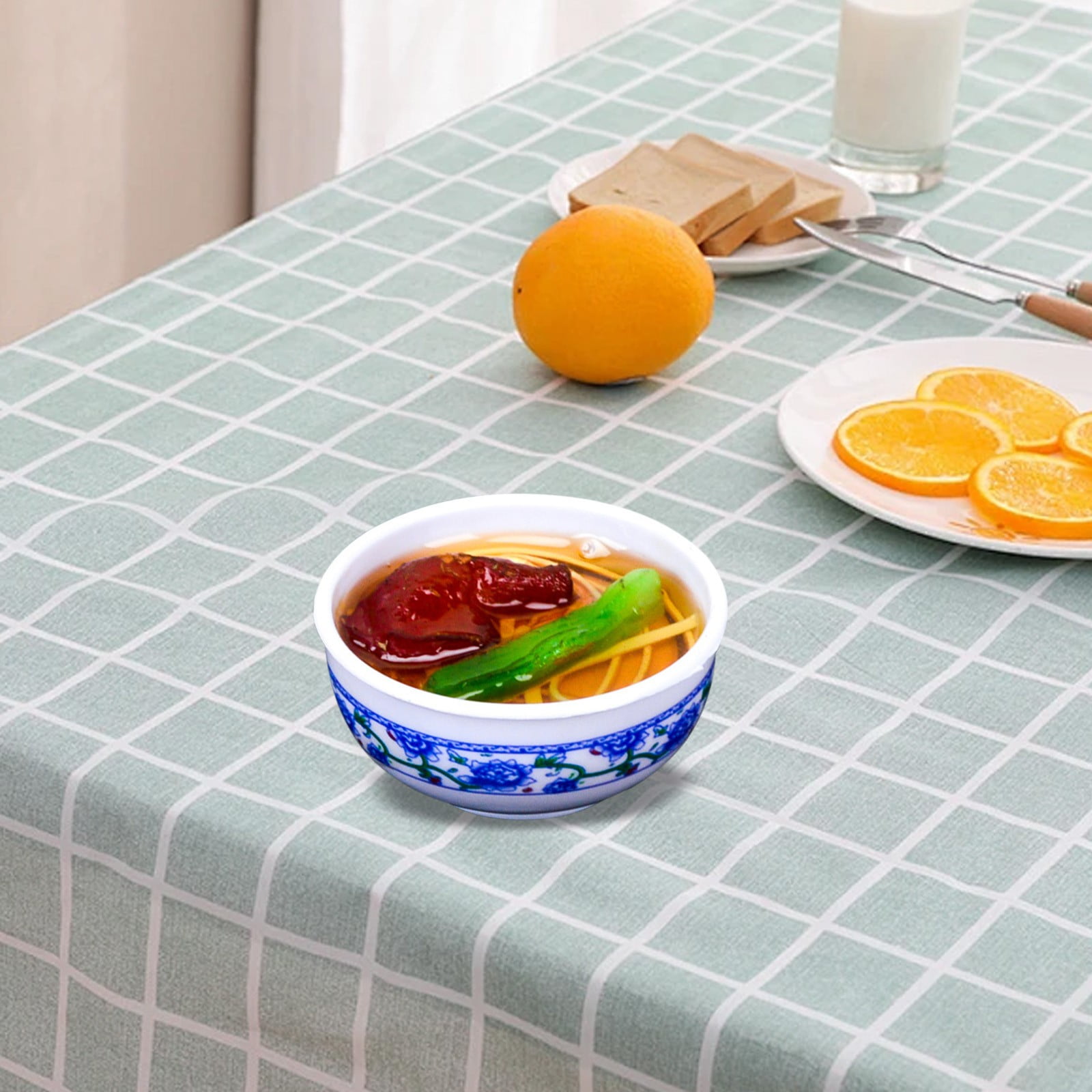 MERILER Miniature Chinese Style Porcelain Bowl with Chicken Leg Model ...