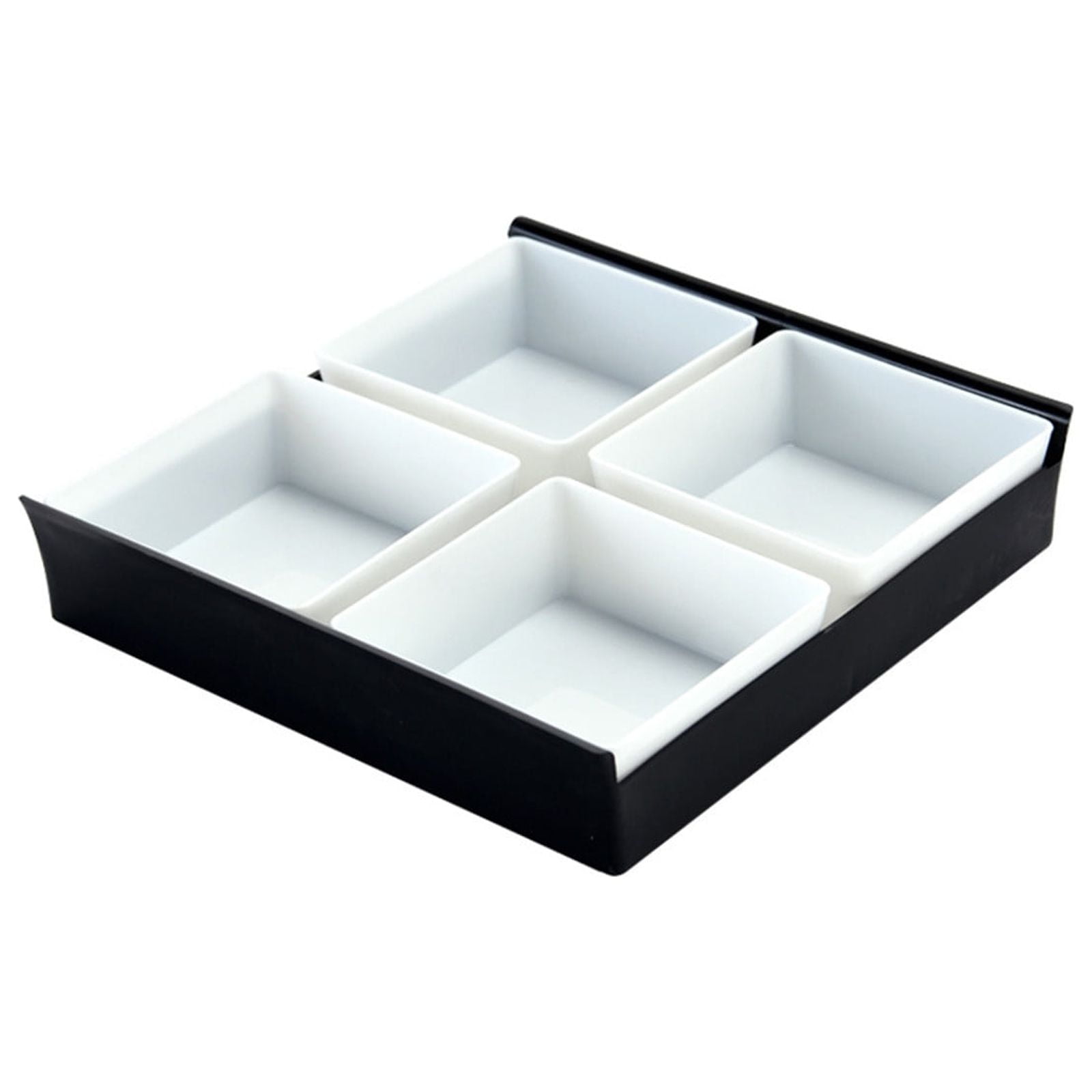 MERILER Multi Compartment Snack Tray with Lid for Kitchen and Party ...