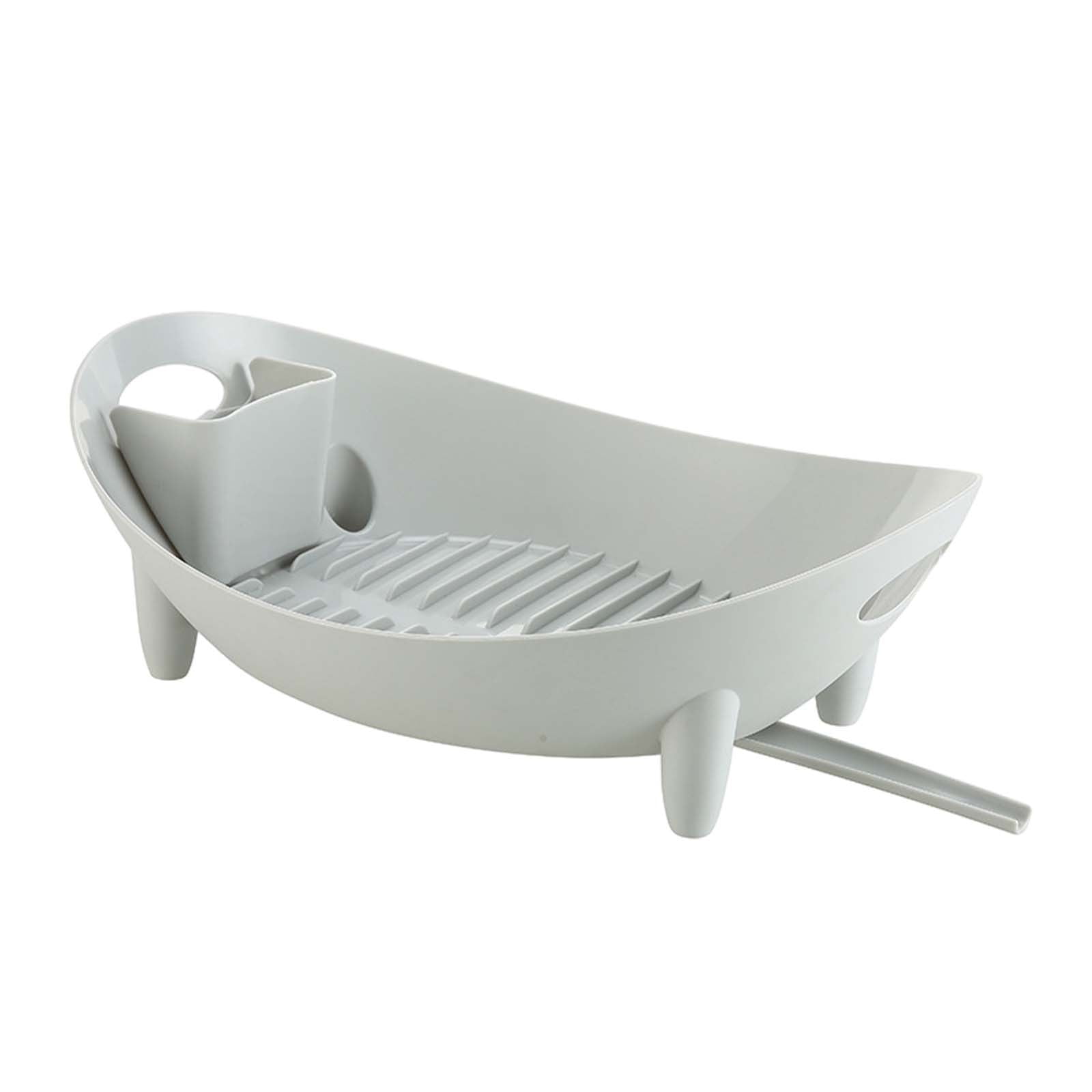 MERILER Polypropylene Dish Drying Rack with Drainboard: Space-Saving ...