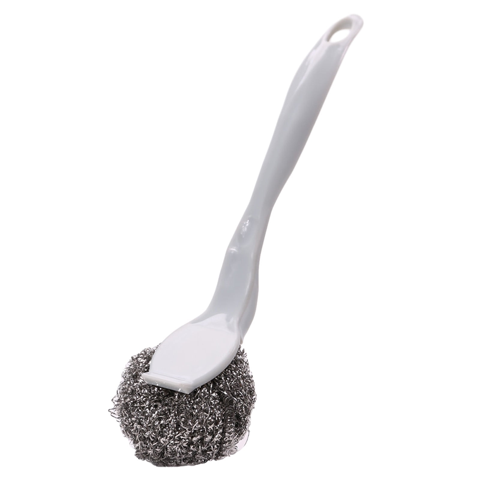 MERILER Stainless Steel Long Handle Cleaning Brush with Metal Scouring ...