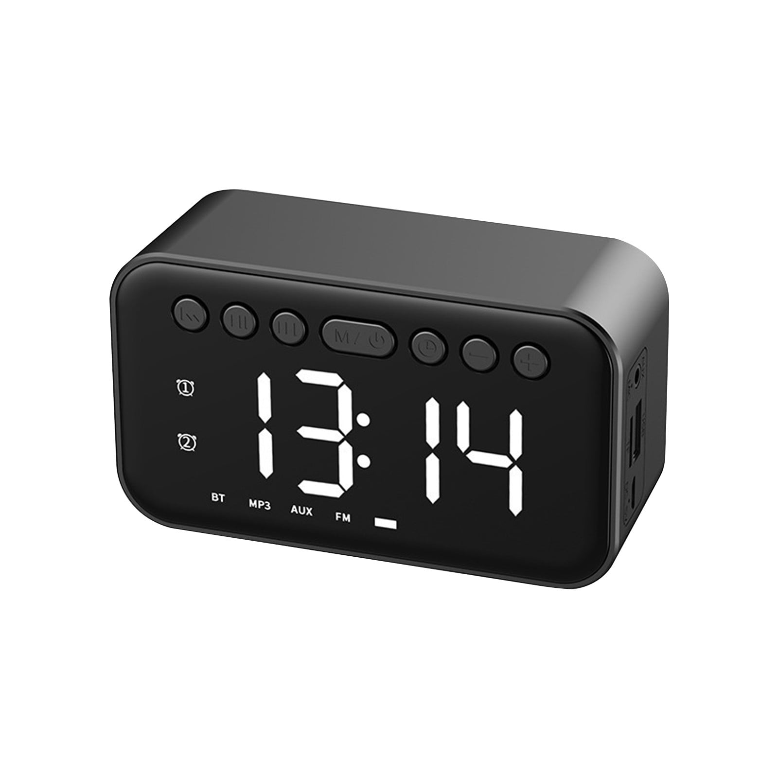 MERILER Wireless Bluetooth Speaker with Card Slot and Dual Alarm Clock ...