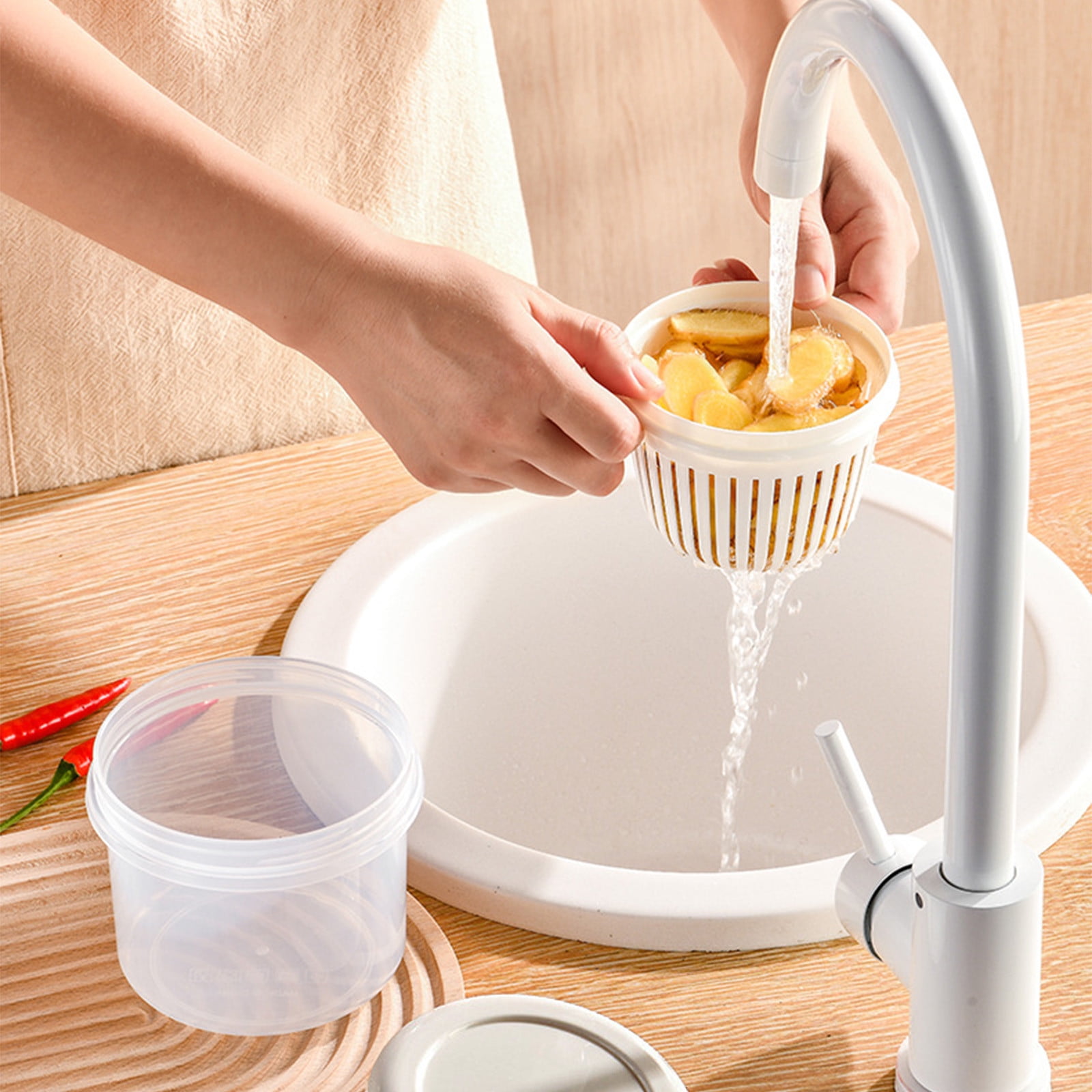 MERILER Yellow Plastic Stackable Storage Box for Kitchen Refrigerator ...