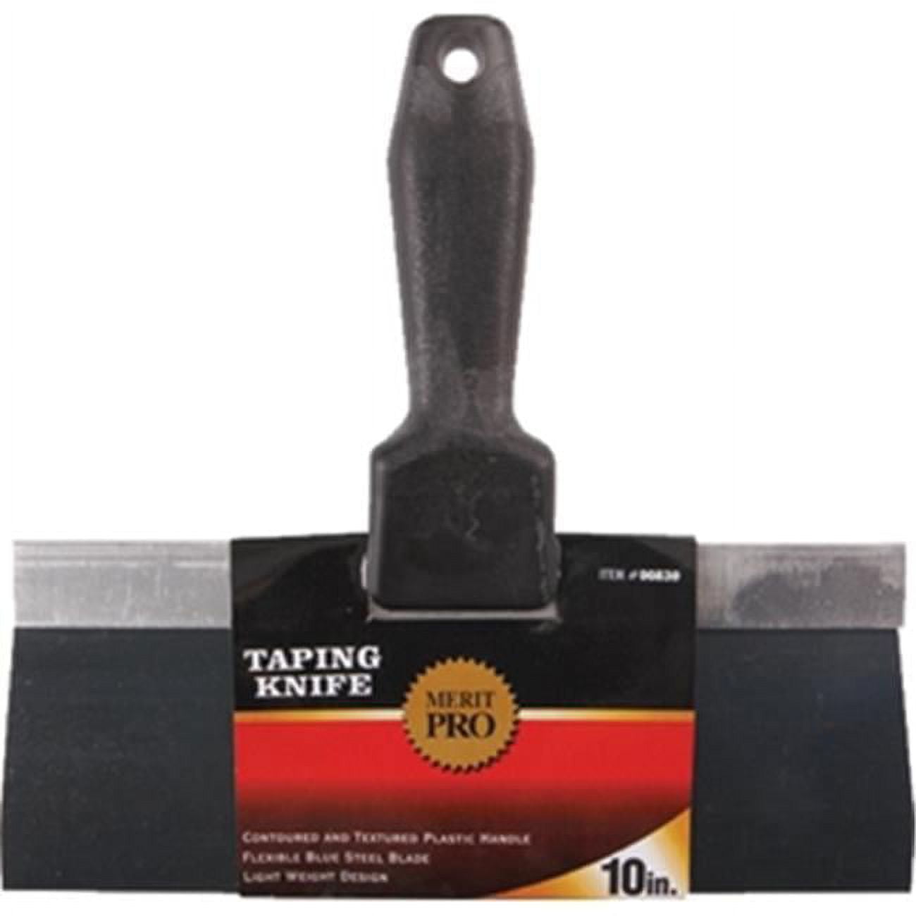 MERIT PRO 00830 10" Blue Steel Blade Taping Knife with Black Plastic ...