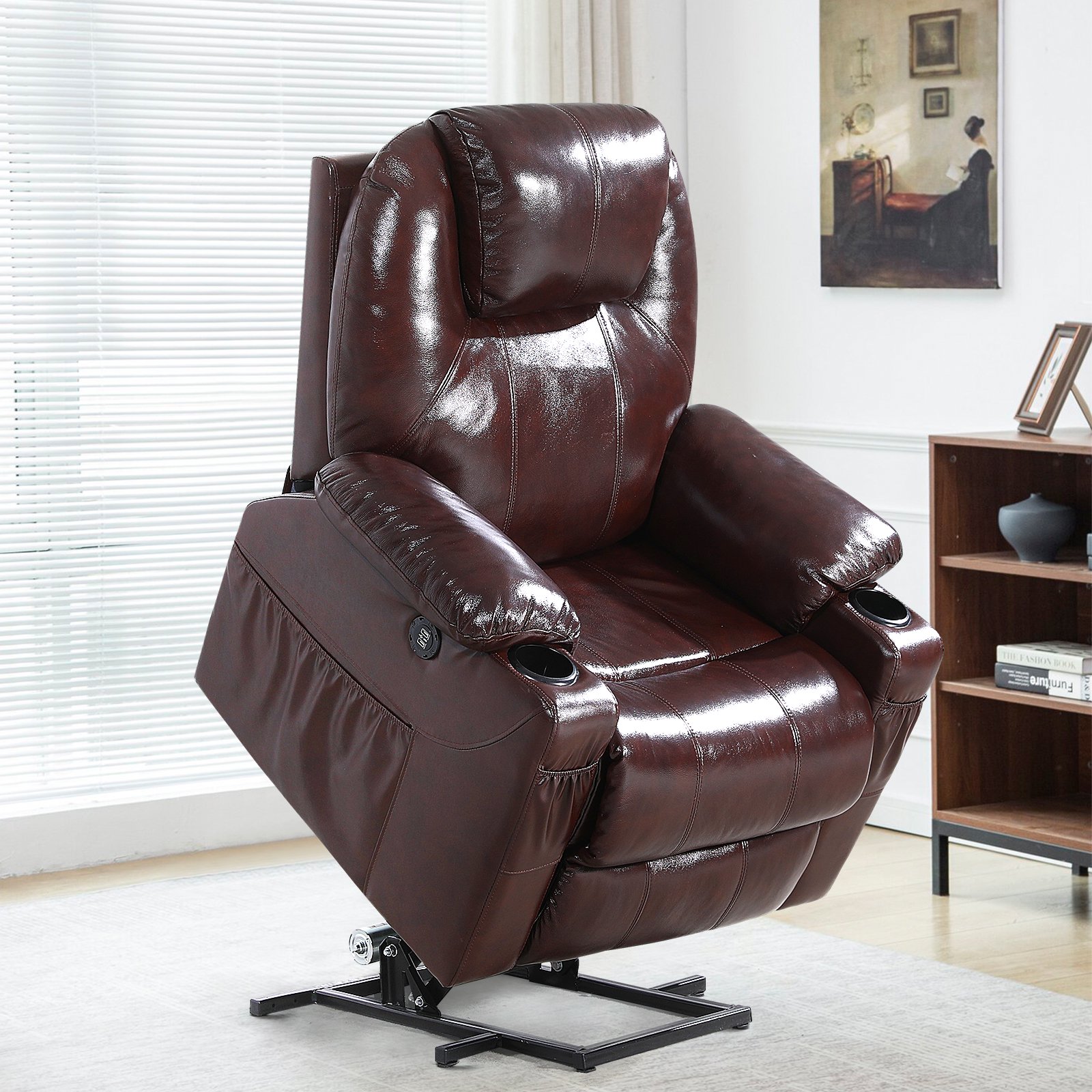 Leather Power Lift Recliner Chair Sofa Lazyboy for Elderly Electric ...