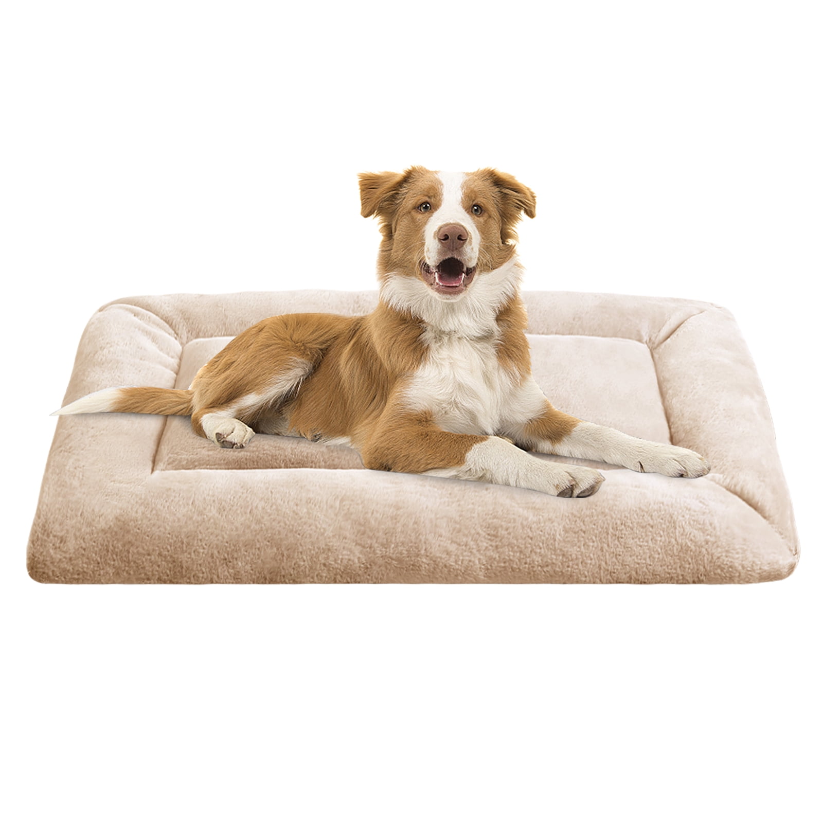 MERITLIFE Plush Washable Dog Bed Ultra Soft Dog Crate Mat Kennel Pad ...