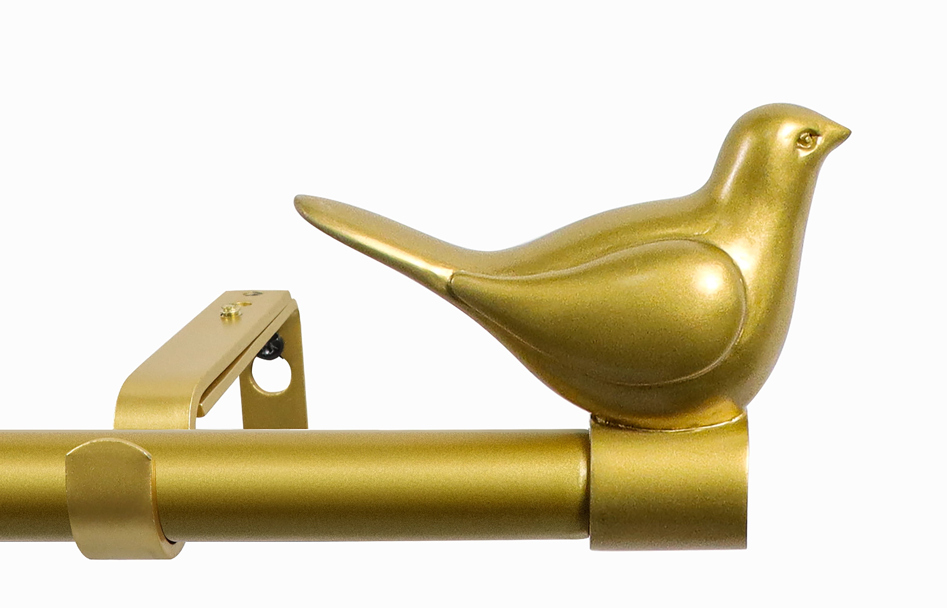 MERIVILLE Decorative Curtain Rod Kit, 3/4" Diameter, Bird Finials, 28 ...