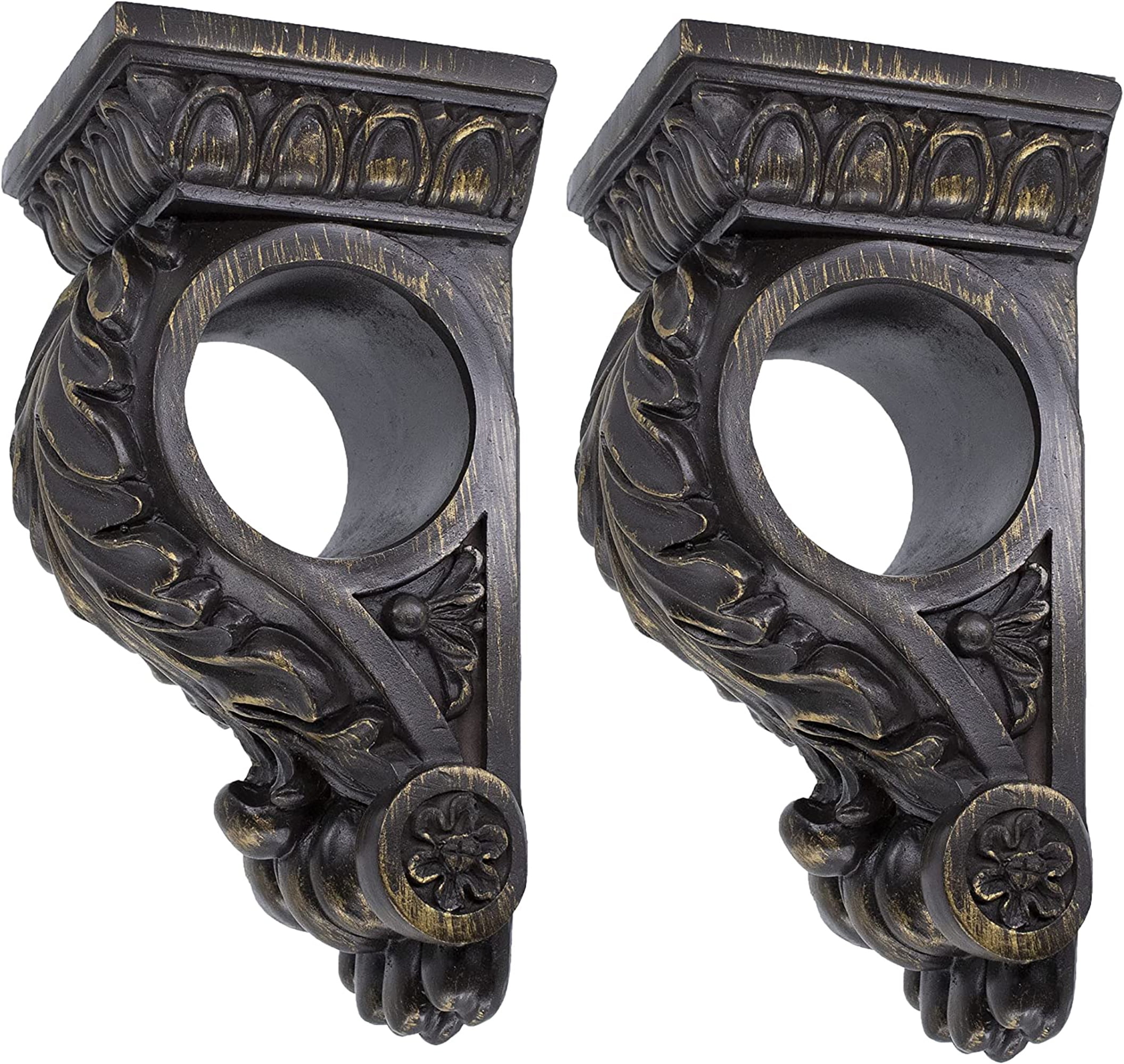 MERIVILLE Chatecu Drapery Sconce, Curtain Rod Holder, Corbel Bracket ...