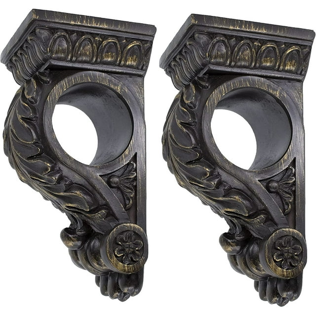 MERIVILLE Chatecu Drapery Sconce, Curtain Rod Holder, Corbel Bracket ...
