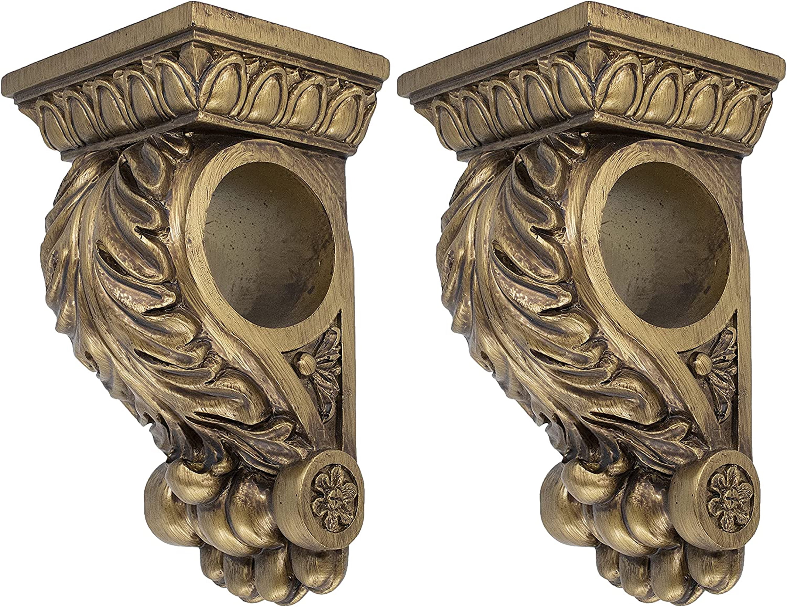 MERIVILLE Chatecu Drapery Sconce, Corbel Bracket, Curtain Rod Mounting ...
