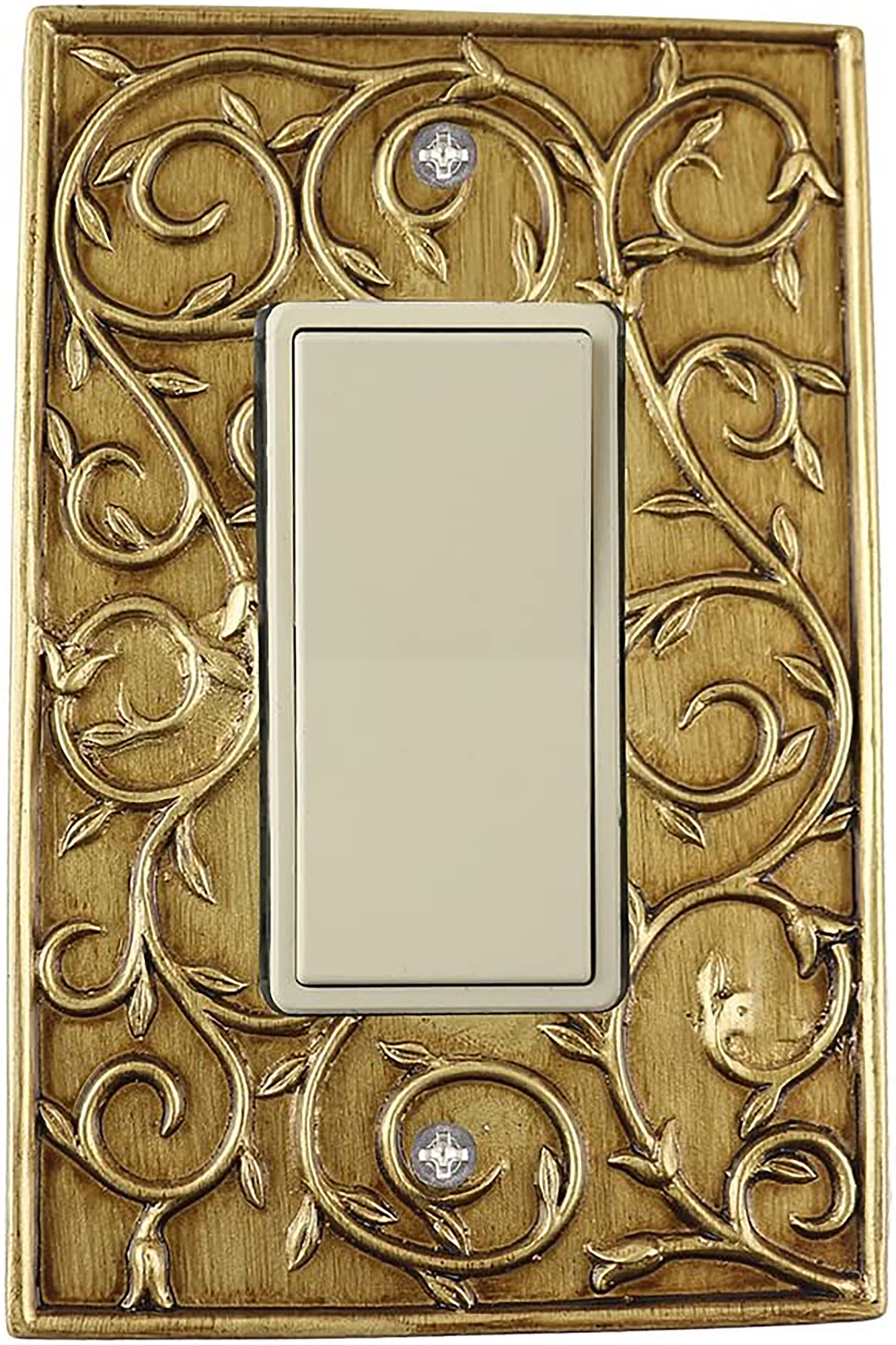 Meriville French Scroll 1 Rocker Wallplate, Single Switch Cover Plate ...