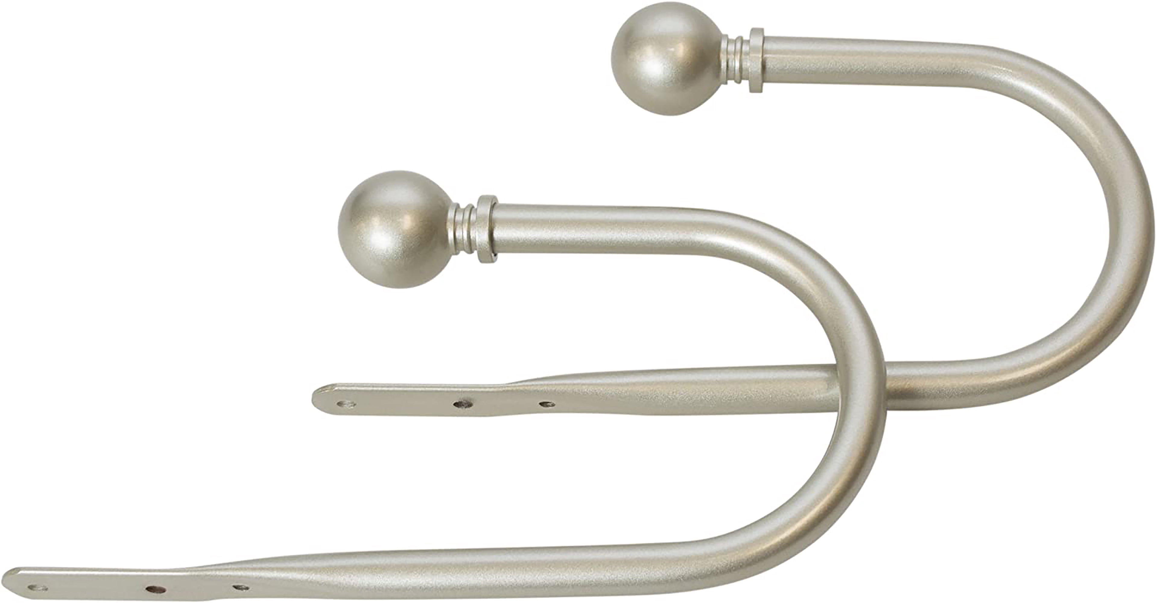 MERIVILLE Set of 2 Decorative Pewter Ball End Window Curtain Holdbacks ...
