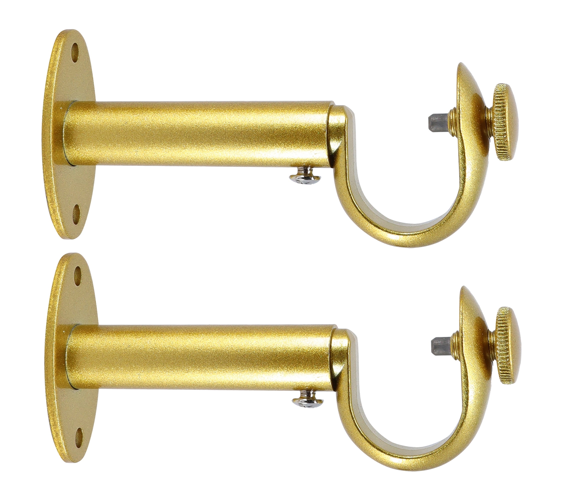 High Quality MERIVILLE Set of 2 Adjustable Gold Zinc Curtain Rod ...
