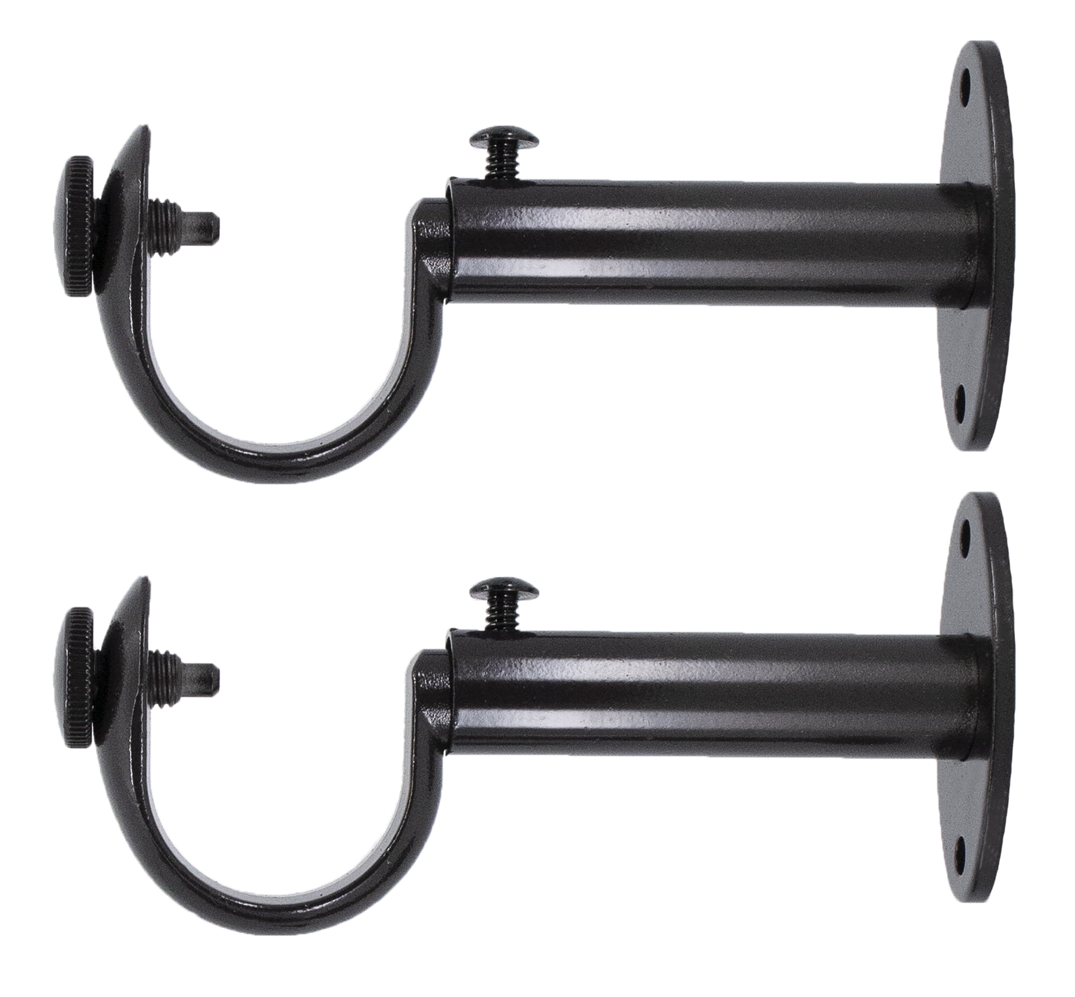MERIVILLE Set of 2 Oil-Rubbed Bronze Zinc Curtain Drapery Rod Bracket ...