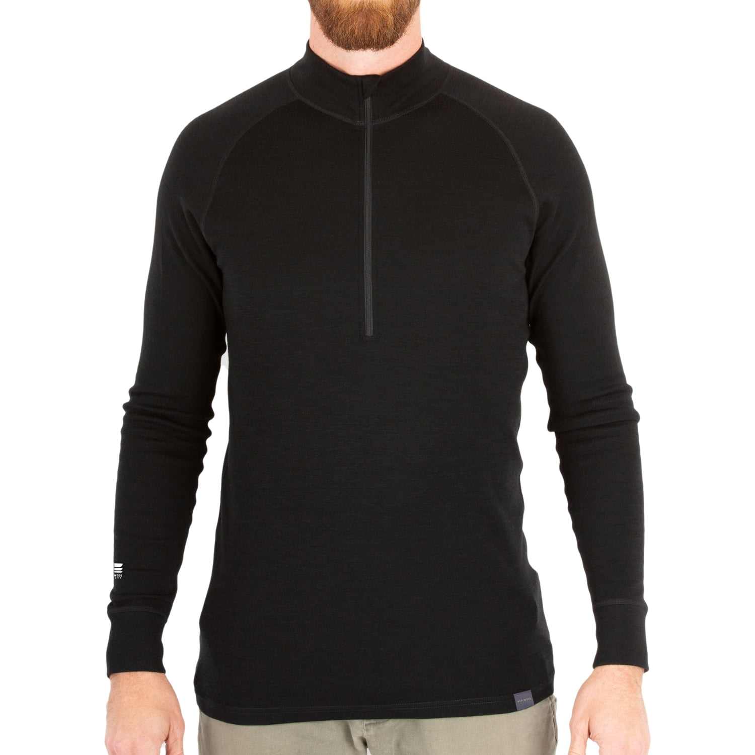 MERIWOOL Men’s Merino Wool Midweight Half Zip Top - Choose Your Size ...