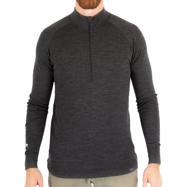 MERIWOOL Men’s Merino Wool Midweight Half Zip Top - Choose Your Size ...