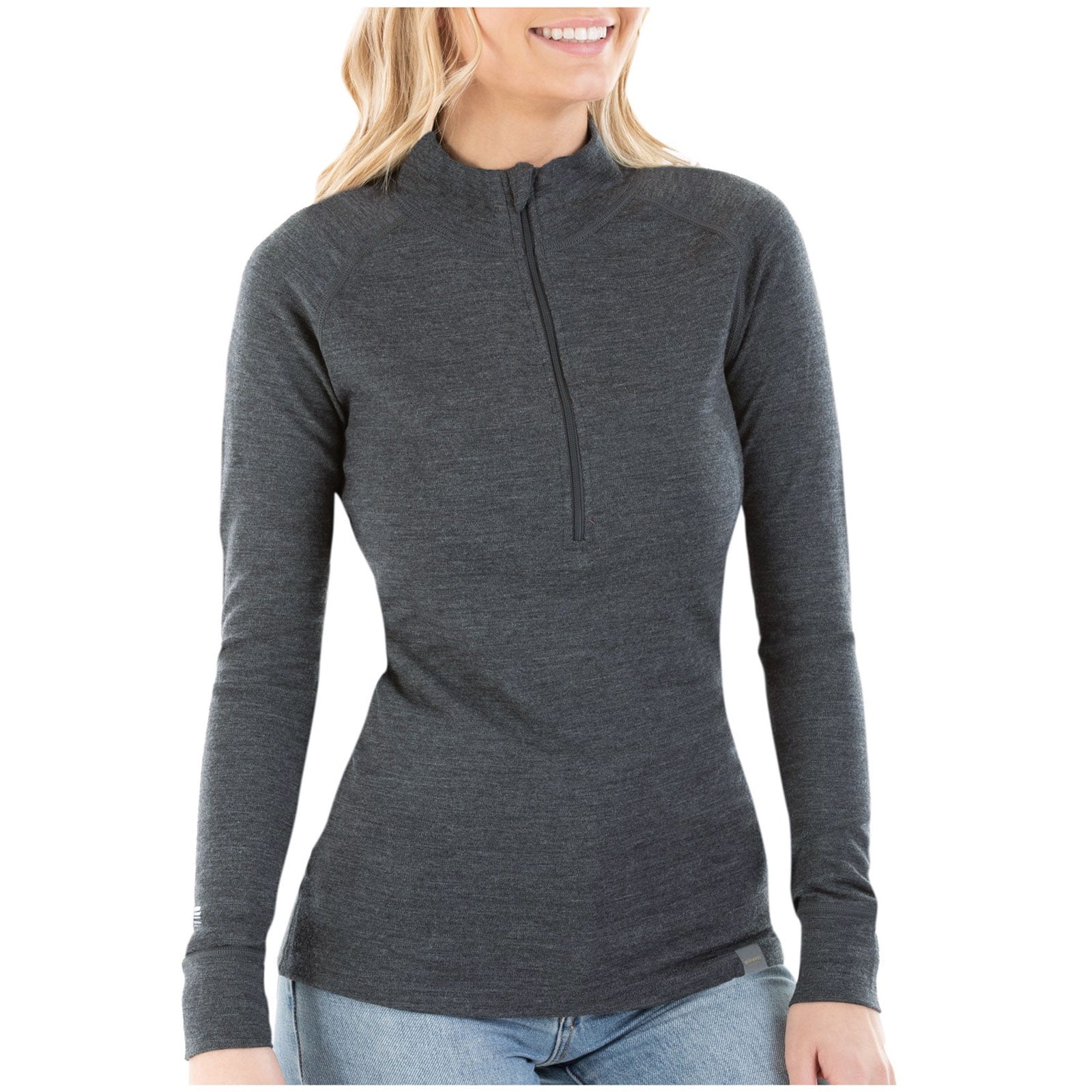 MERIWOOL Women’s Merino Wool Midweight Half Zip Top - Choose Your Size ...