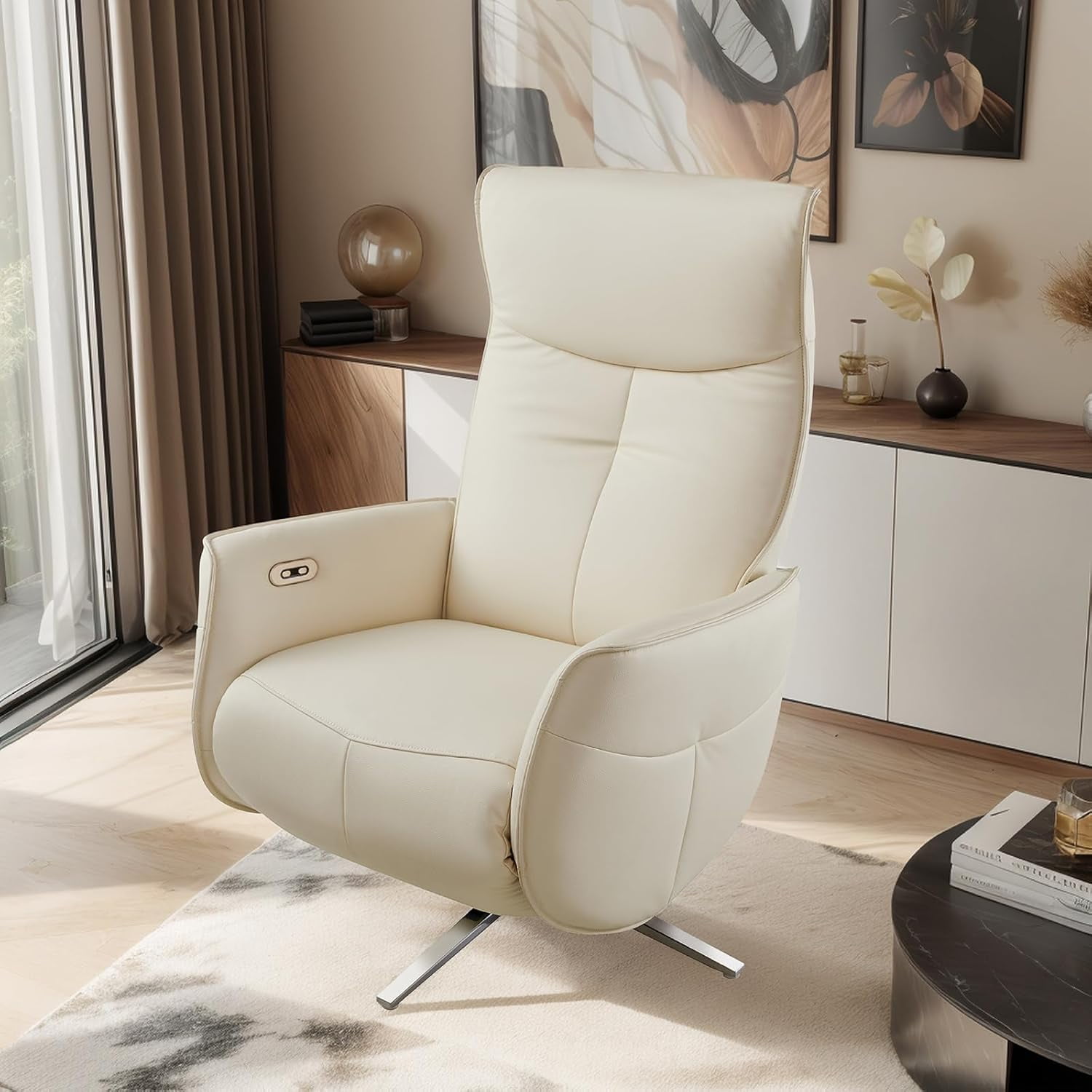 MERLUXY Power Swivel Recliner Chair for Adults,Zero Gravity Electric ...