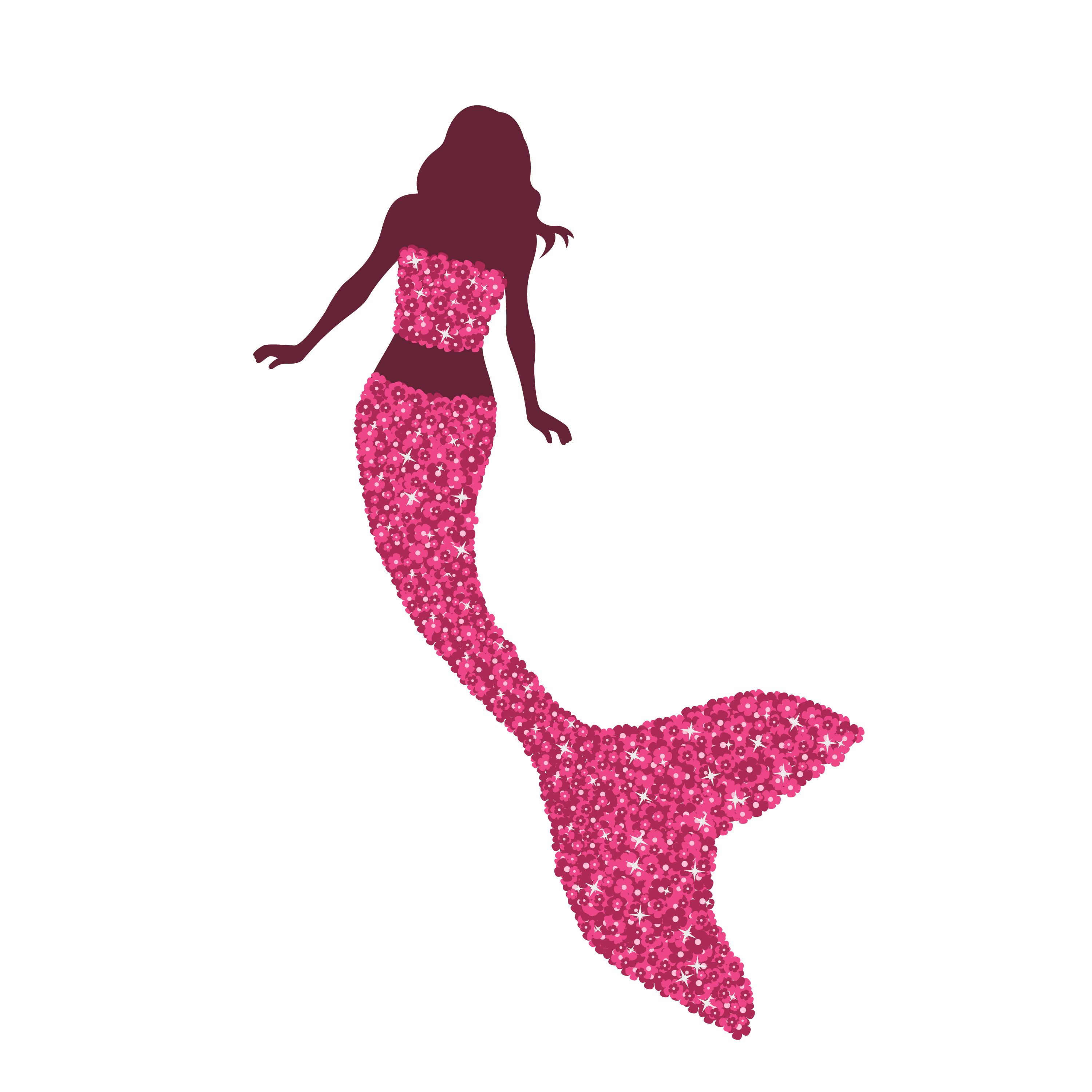 MERMAID - Removable Kids Nursery Bedroom Mermaid Decor Half Human Half ...