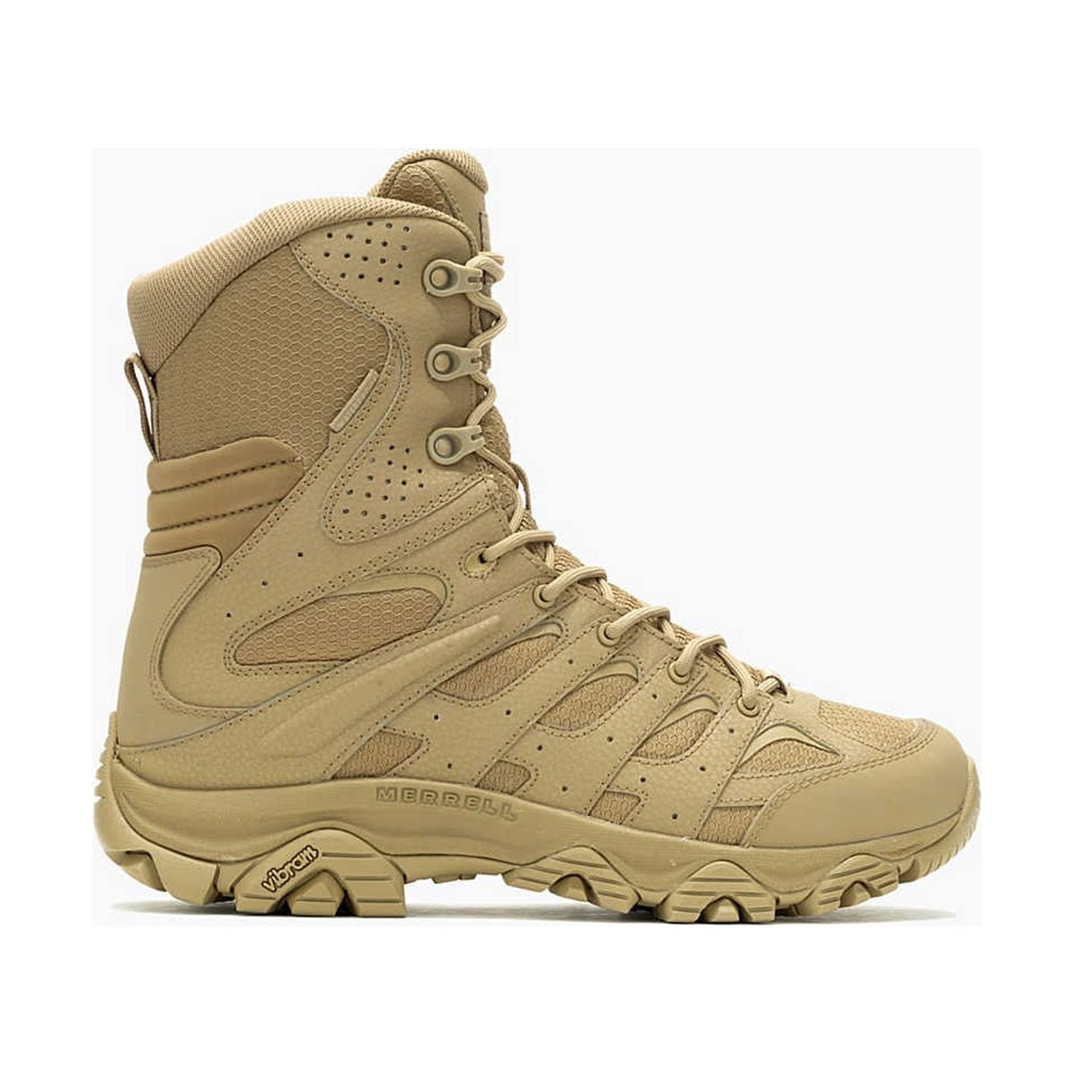 MERRELL WORK Men's 8" Moab 3 Mid Tactical Zip Waterproof Boot Dark ...