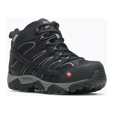 Merrell Mens Moab Onset Mid Waterproof Comp Toe Walnut Work Boots Wp Ct ...