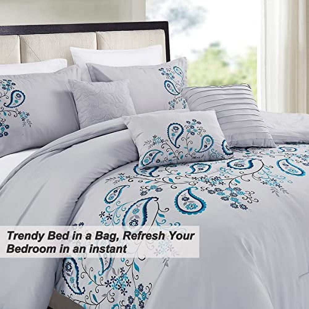 MERRY HOME Bedding Comforter Sets - Bed in A Bag King Size Comforter ...