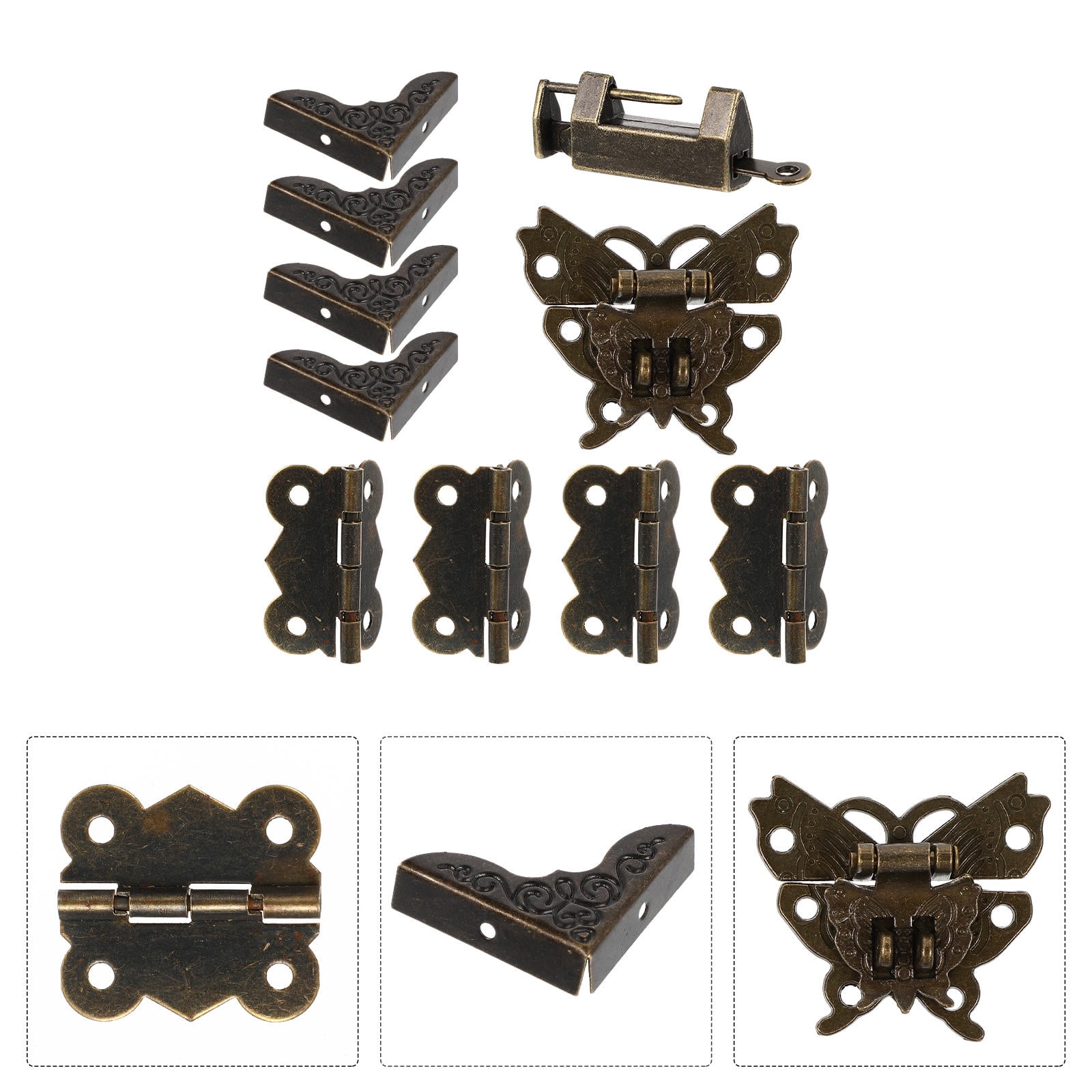 MERRYHAPY 1 Set Iron Decorative Cabinet Hinges for DIY Enthusiasts 4 ...