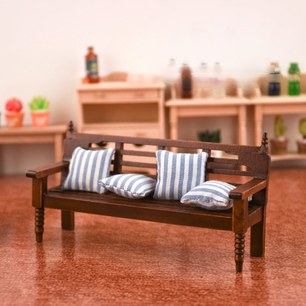 MERRYHAPY Dollhouse Furniture Bench Assorted Color 1 Set 5.4x2.8x1.2in ...