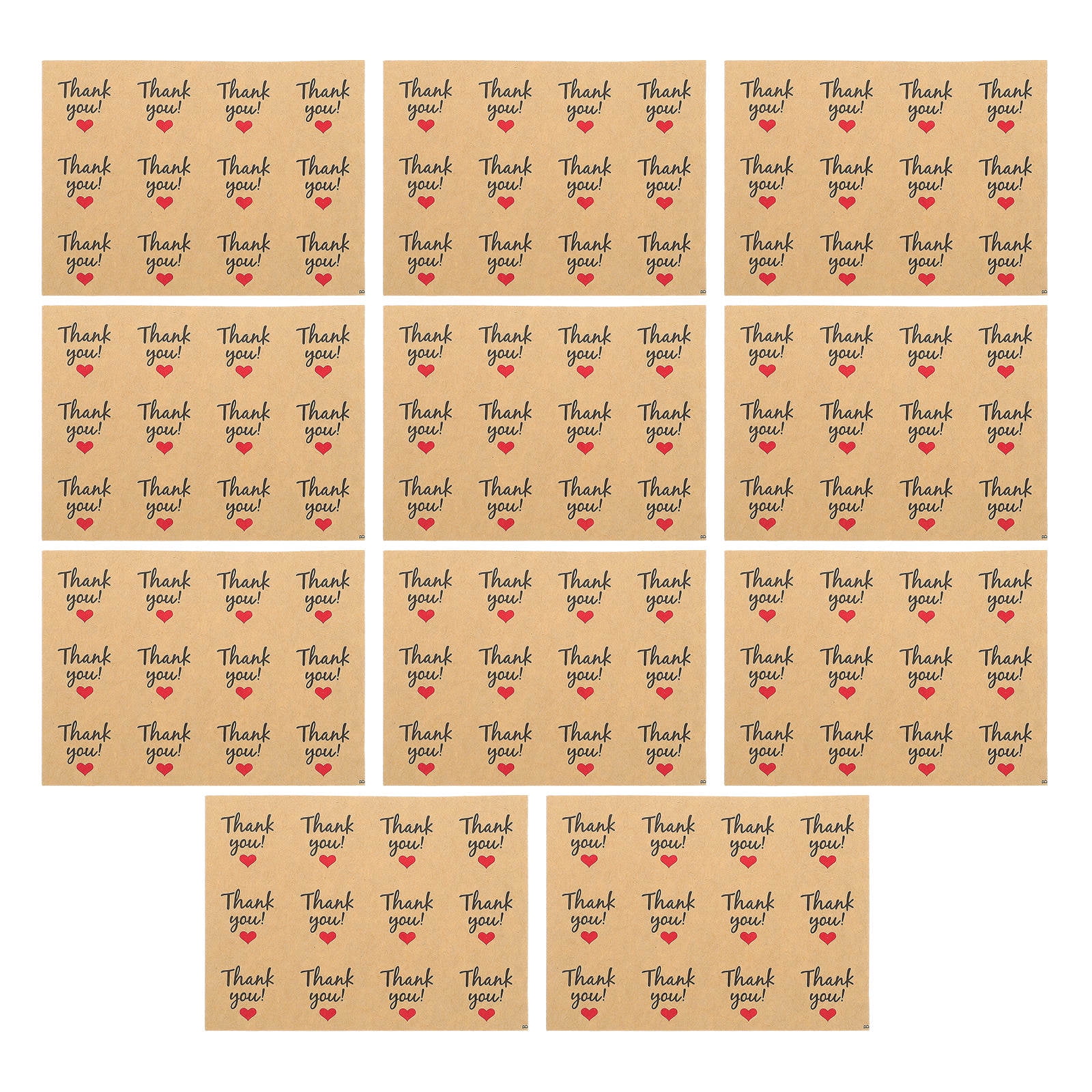 MERRYHAPY 10 Sheets Easy-to-Peel Sealing Sticker Square Light Brown ...