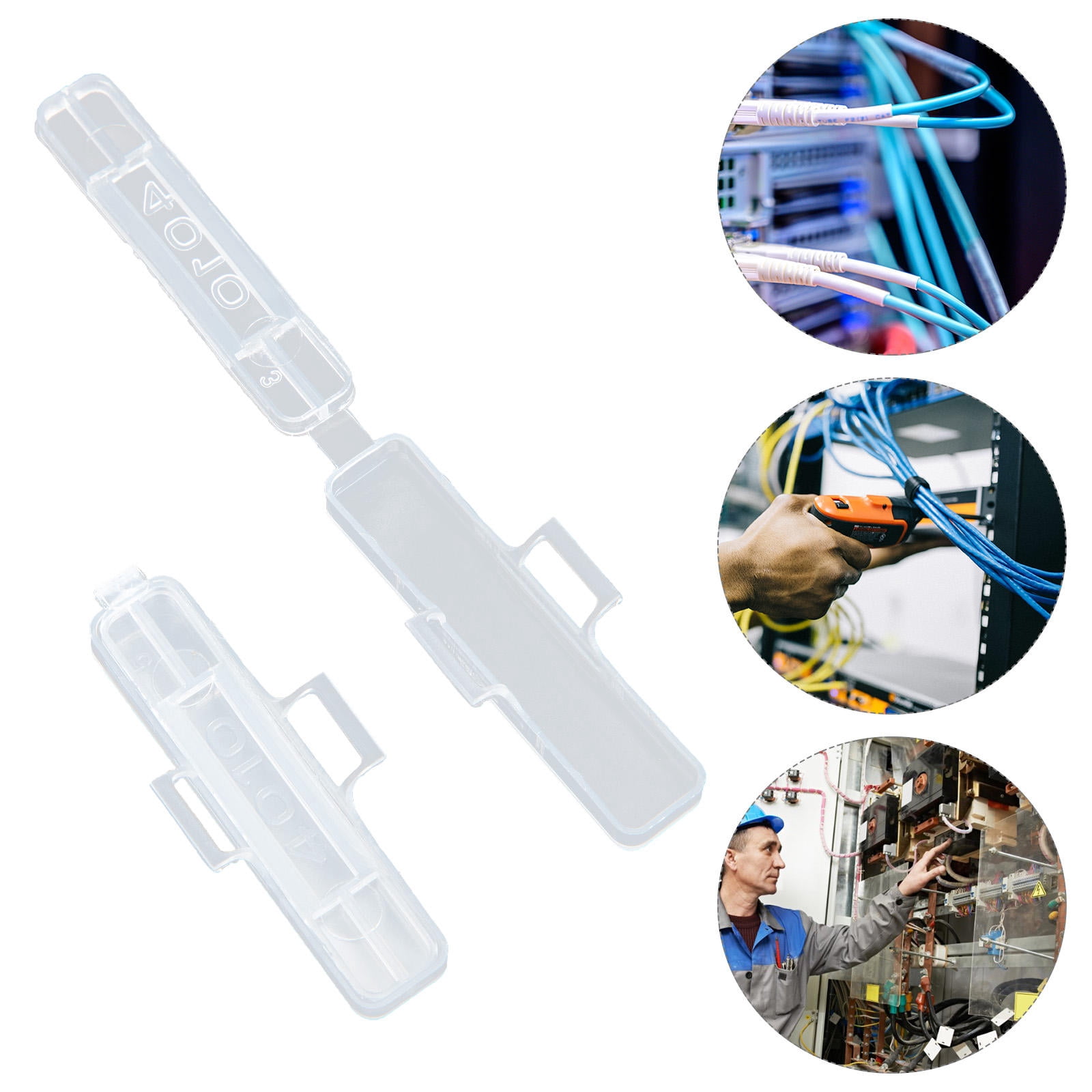 MERRYHAPY 100Pack Waterproof Cable Label Name Box for TV Cables and ...