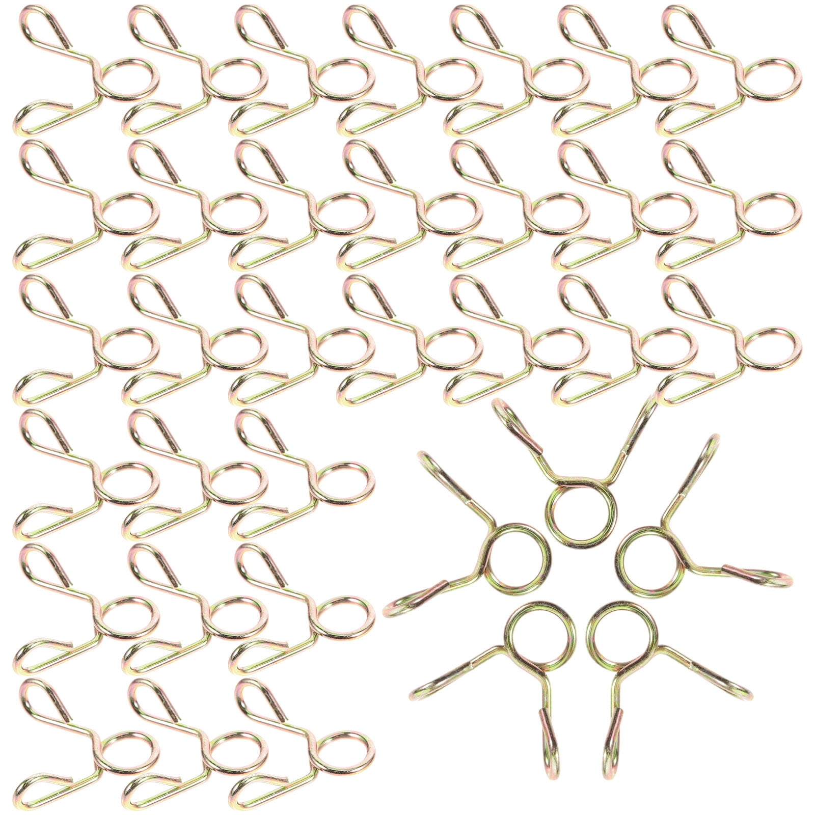 MERRYHAPY 100Pcs Golden Steel Hose Clamp for Securing Hoses with ...